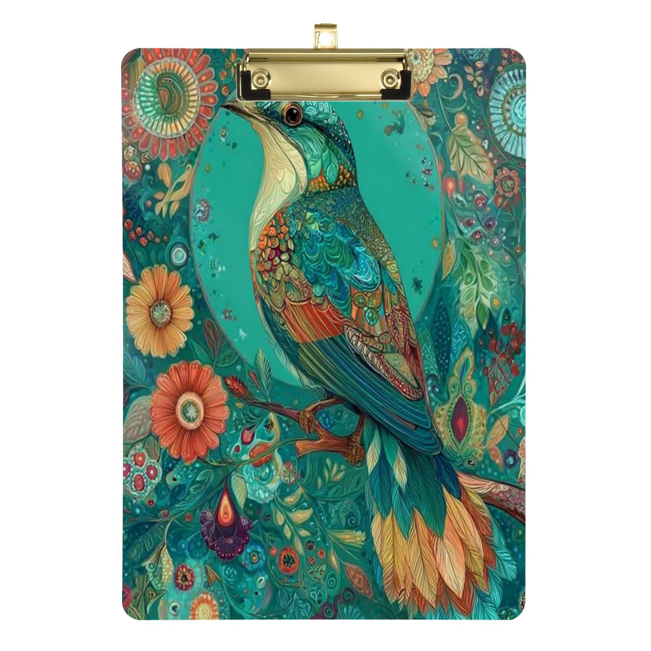 12.5" x 9" Acrylic Clipboard with Gold Clip & Retractable Hook for ...