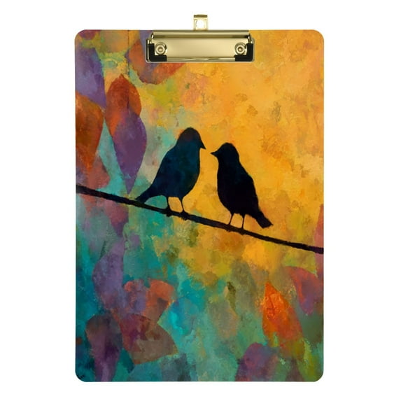 12.5" x 9" Acrylic Clipboard with Gold Clip & Retractable Hook for ...