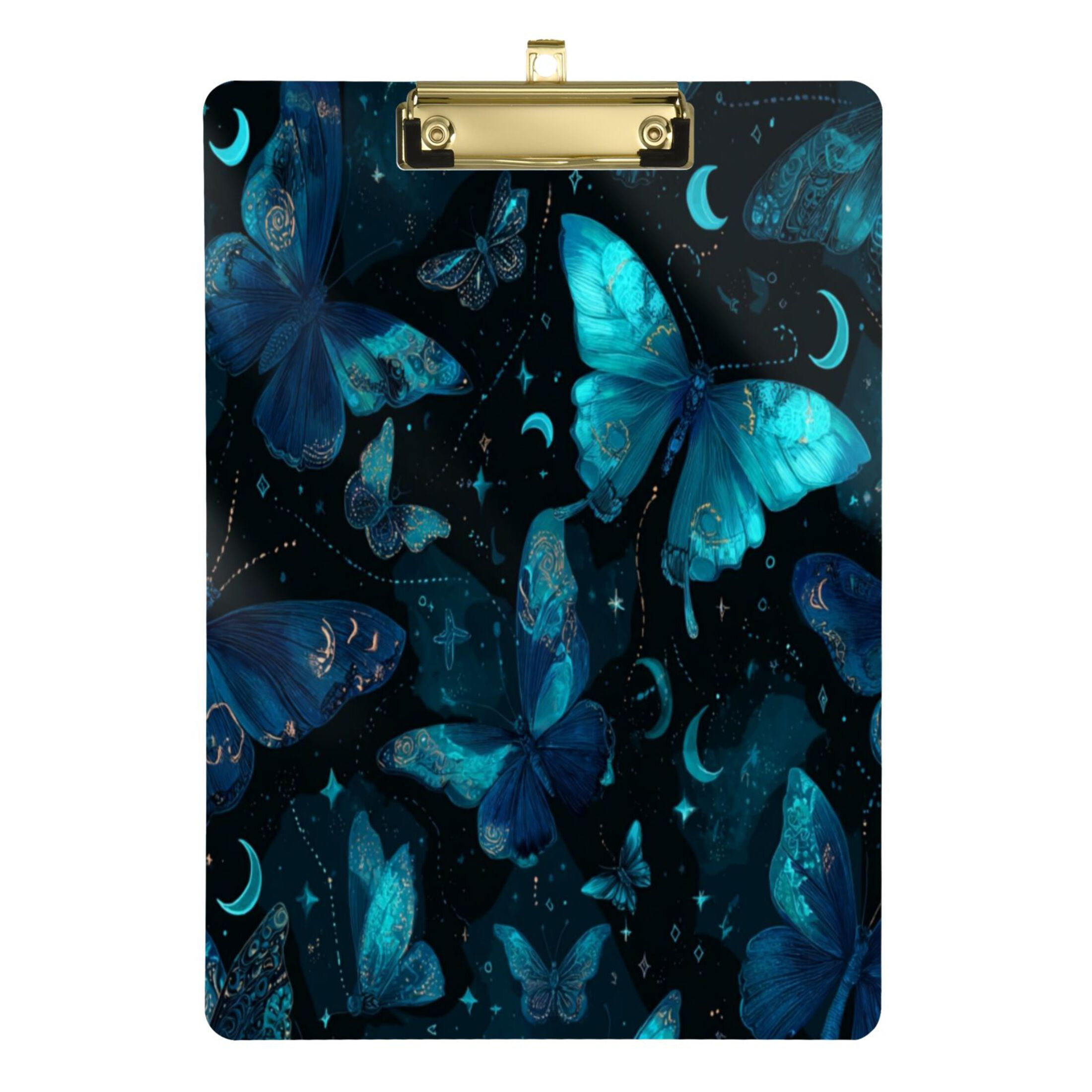 12.5" x 9" Acrylic Clipboard with Gold Clip & Retractable Hook for ...