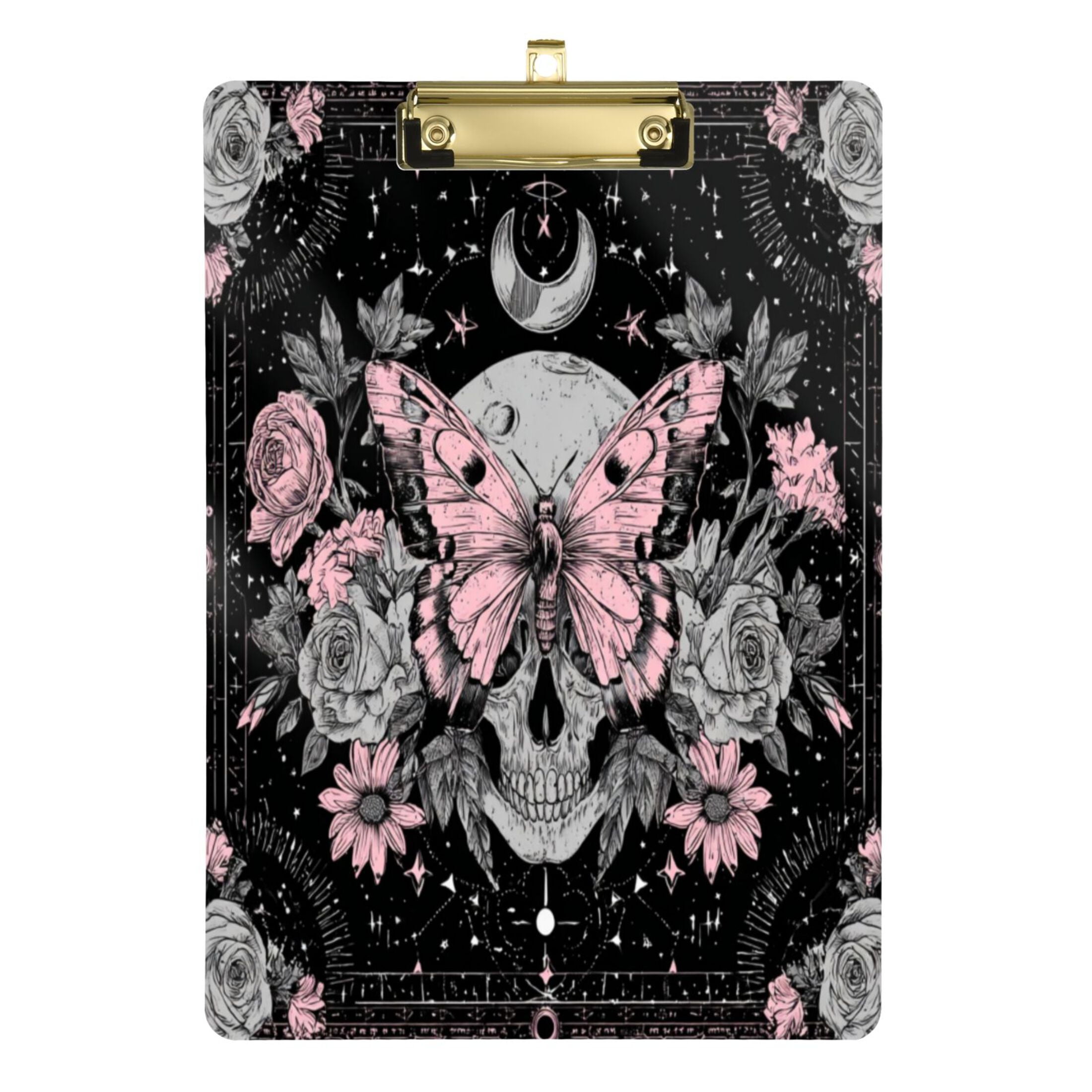 12.5" x 9" Acrylic Clipboard with Gold Clip & Retractable Hook for ...
