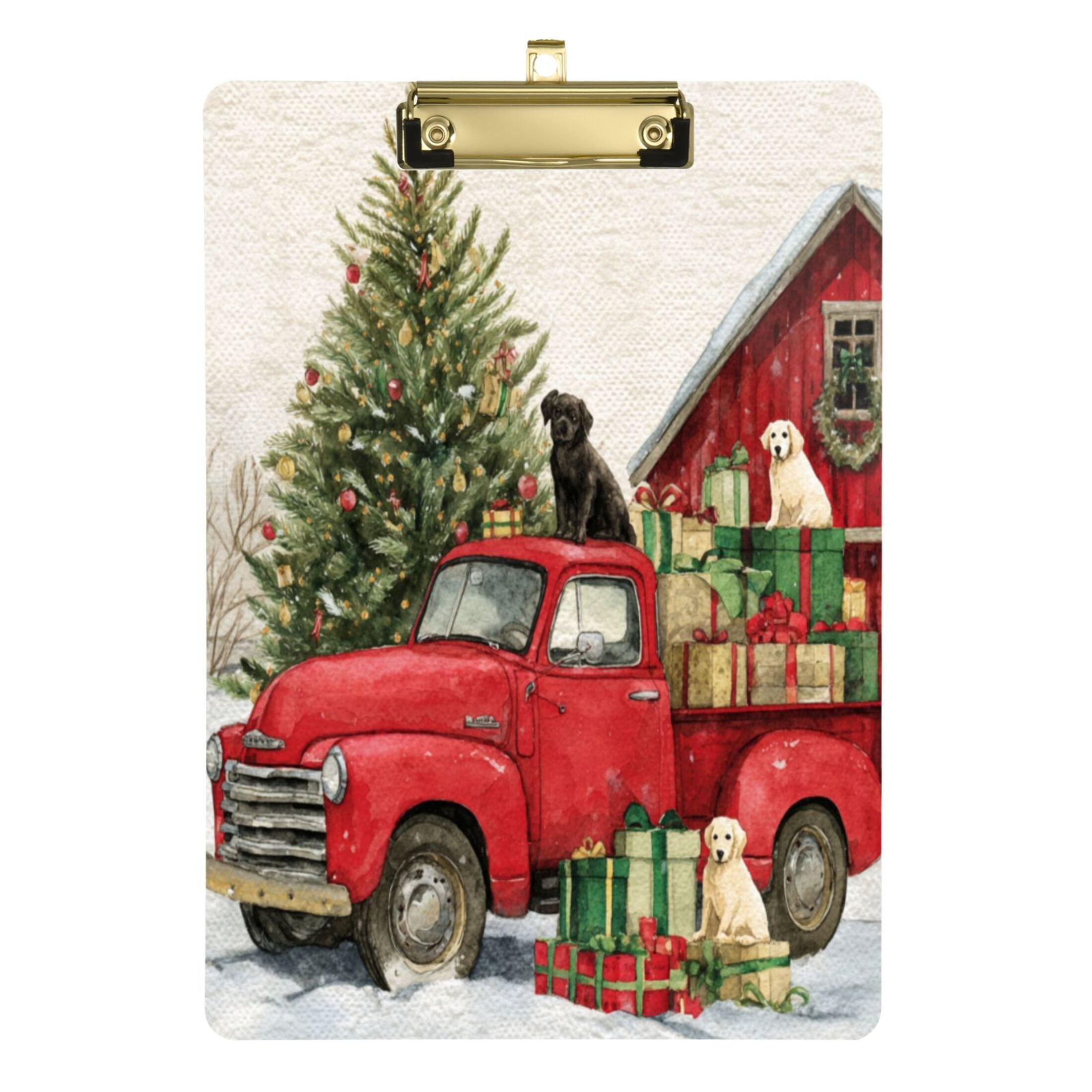 12.5" x 9" Acrylic Clipboard with Gold Clip & Retractable Hook for ...