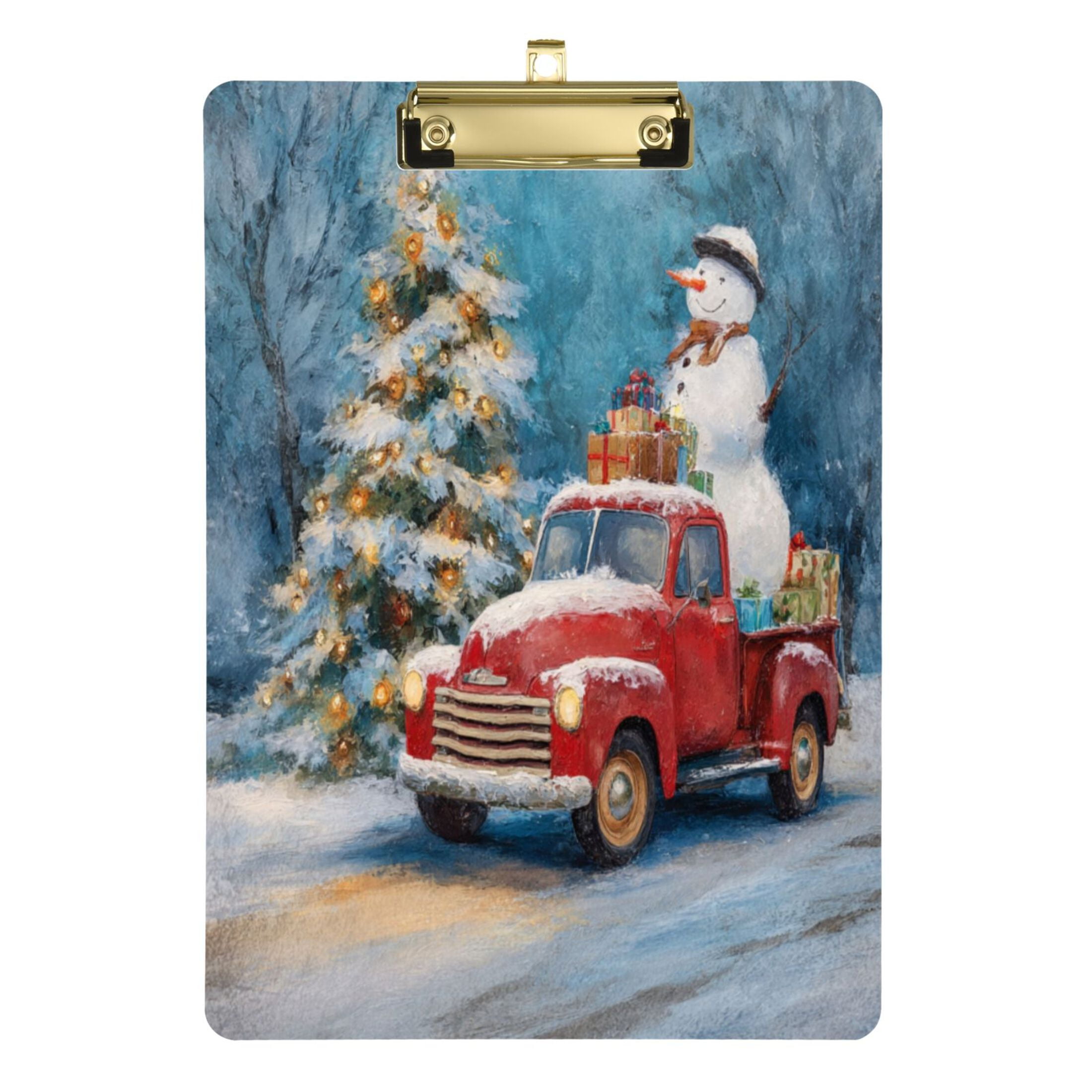 12.5" x 9" Acrylic Clipboard with Gold Clip & Retractable Hook for ...