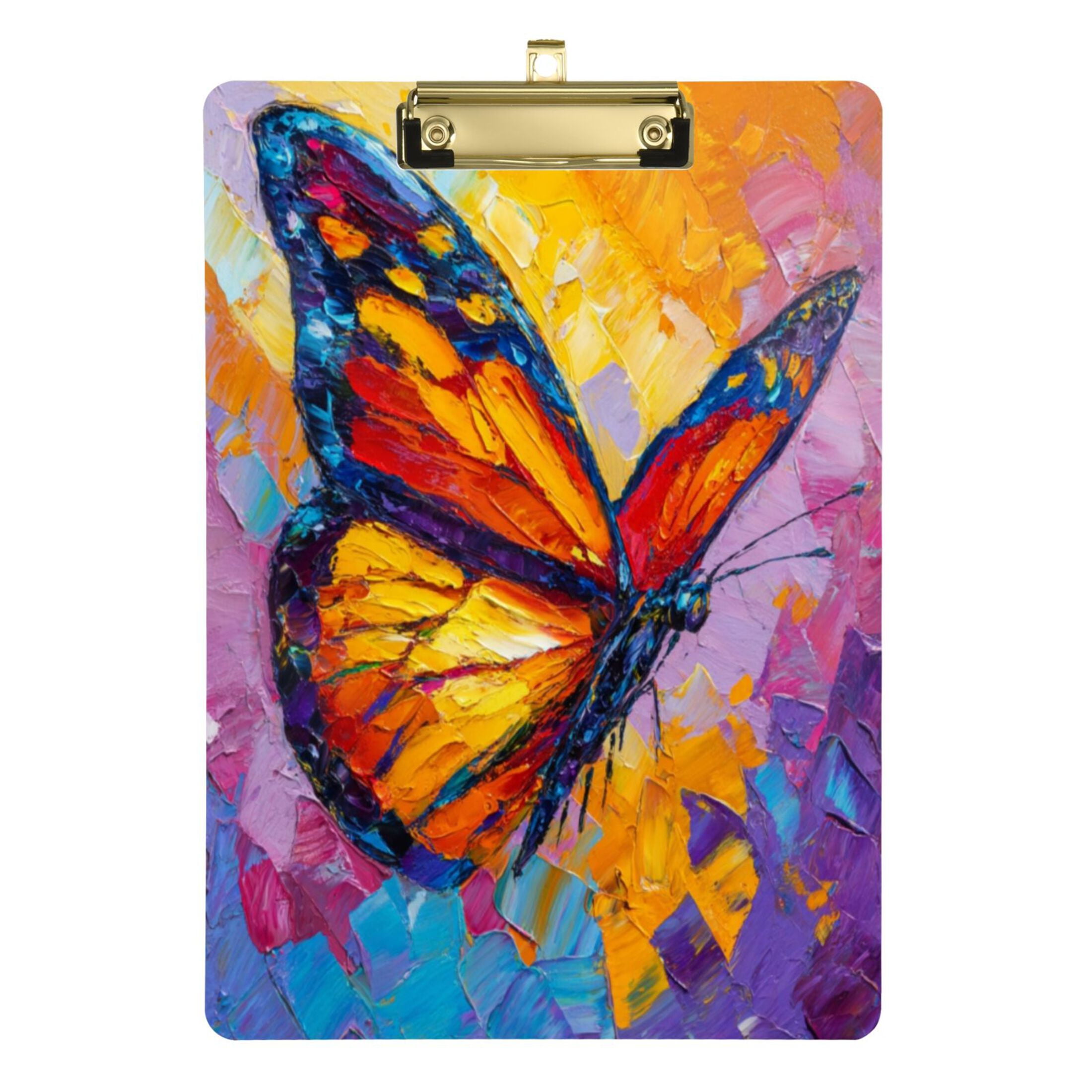12.5" x 9" Acrylic Clipboard with Gold Clip & Retractable Hook for ...