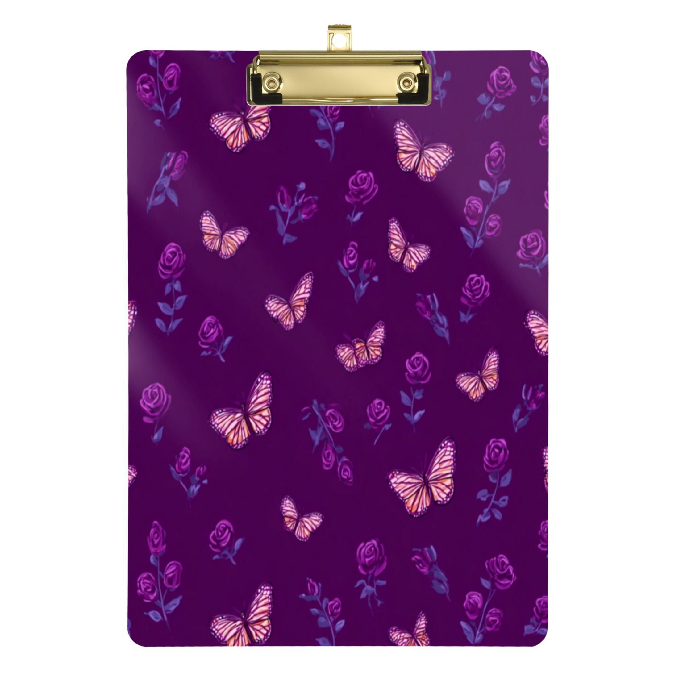 12.5" x 9" Acrylic Clipboard with Gold Clip & Retractable Hook for ...