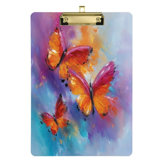 12.5" x 9" Acrylic Clipboard with Gold Clip & Retractable Hook for ...
