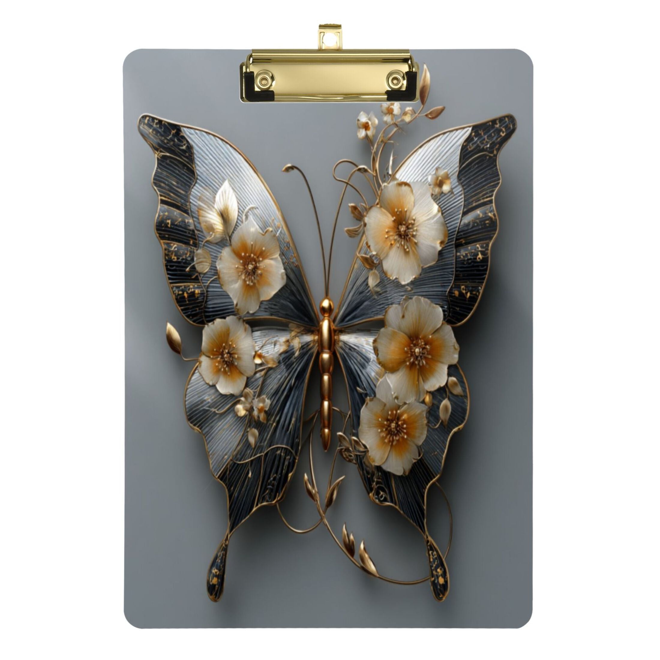12.5" x 9" Acrylic Clipboard with Gold Clip & Retractable Hook for ...