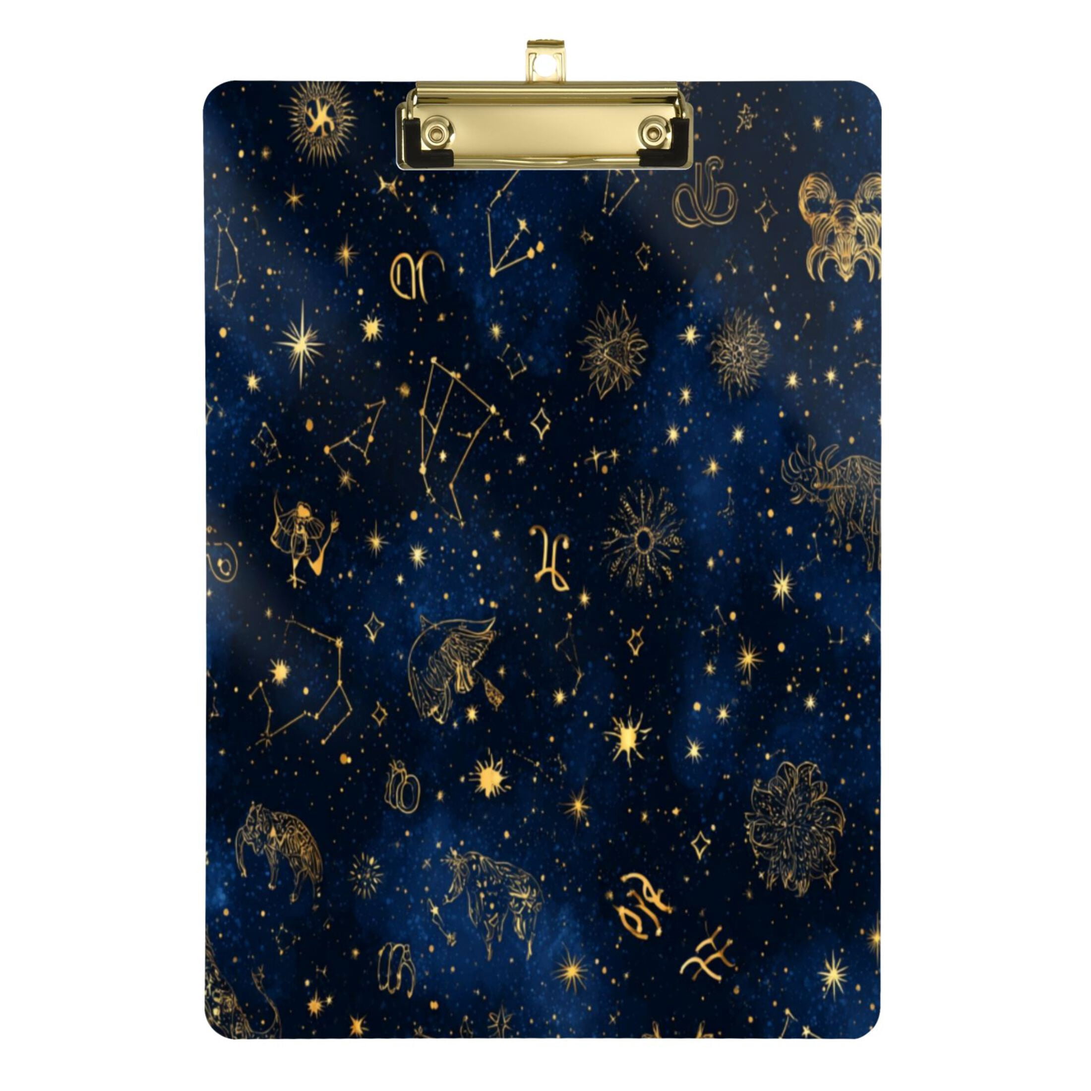 12.5" x 9" Acrylic Clipboard with Gold Clip & Retractable Hook for ...