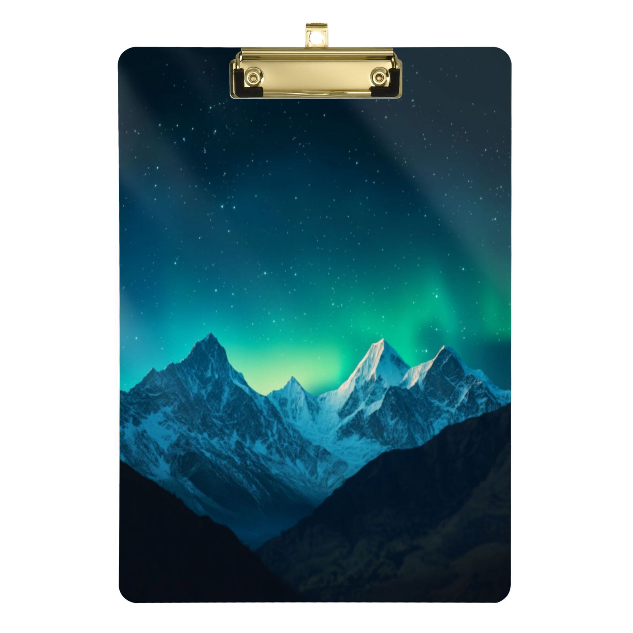 12.5" x 9" Acrylic Clipboard with Gold Metal Clip Office and Classroom ...
