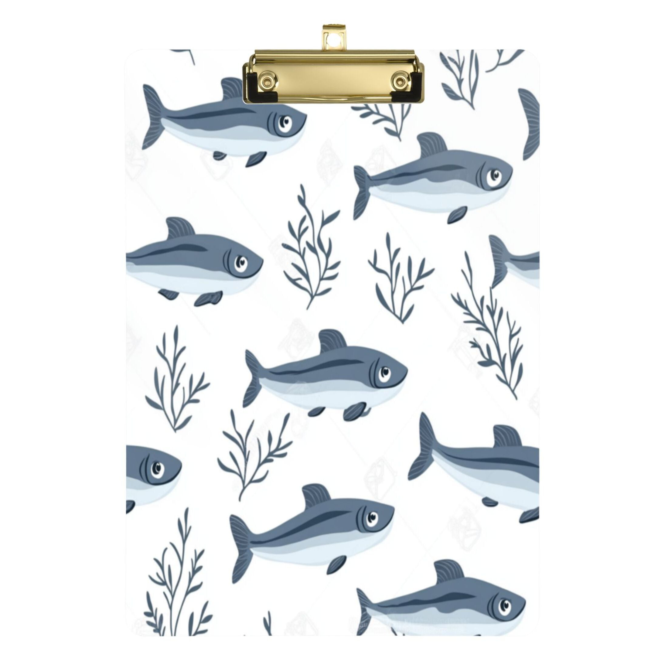 12.5" x 9" Acrylic Clipboard with Gold Metal Clip Office and Classroom ...