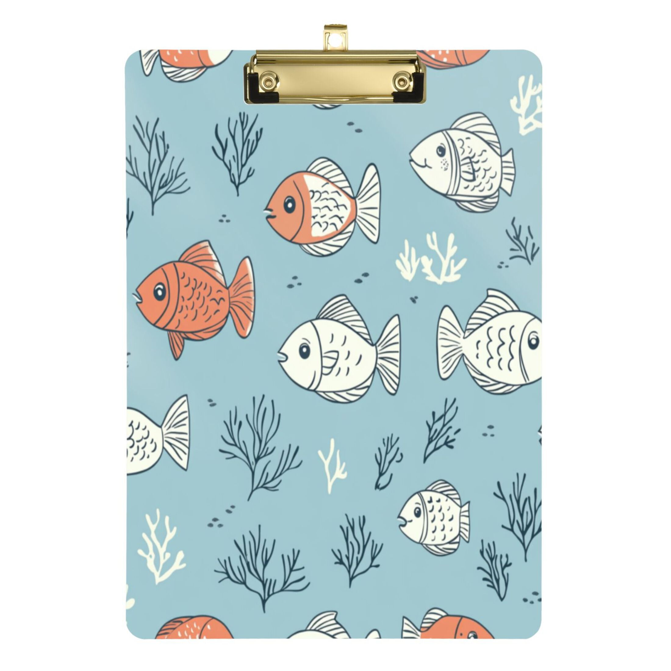 12.5" x 9" Acrylic Clipboard with Gold Metal Clip Office and Classroom ...