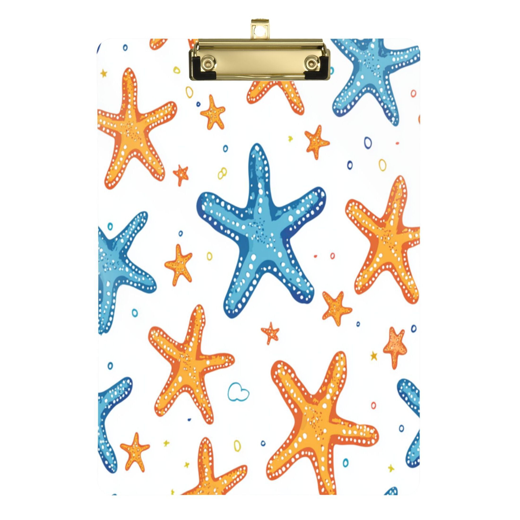 12.5" x 9" Acrylic Clipboard with Gold Metal Clip Office and Classroom Essential Colorful ...