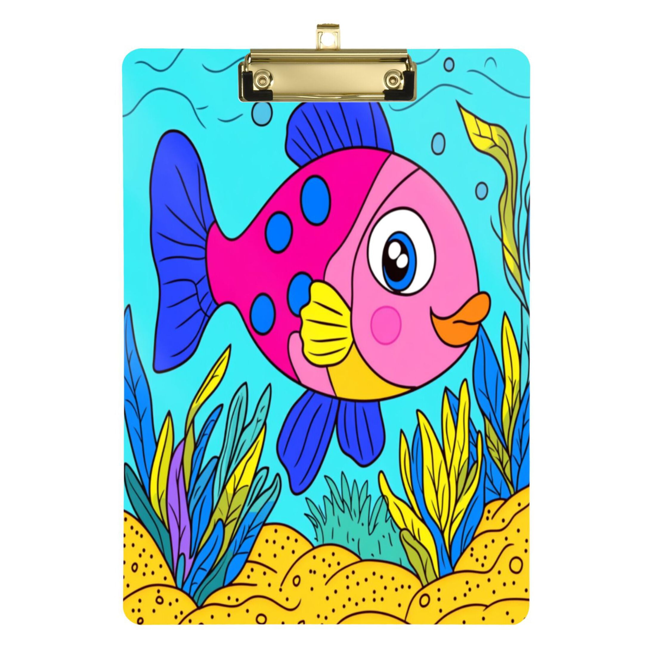 12.5" x 9" Acrylic Clipboard with Gold Metal Clip Office and Classroom ...