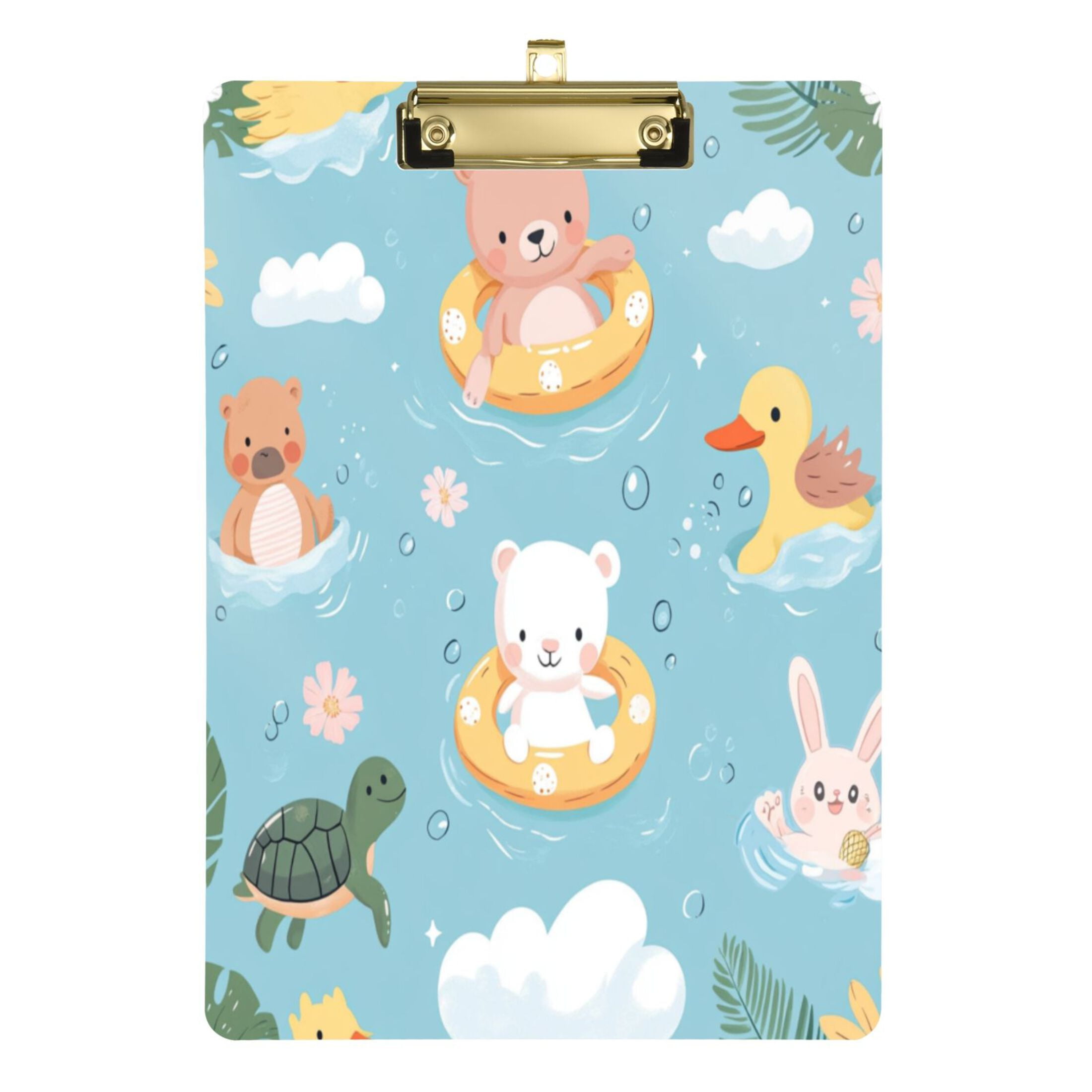 12.5" x 9" Acrylic Clipboard with Gold Metal Clip Office and Classroom ...