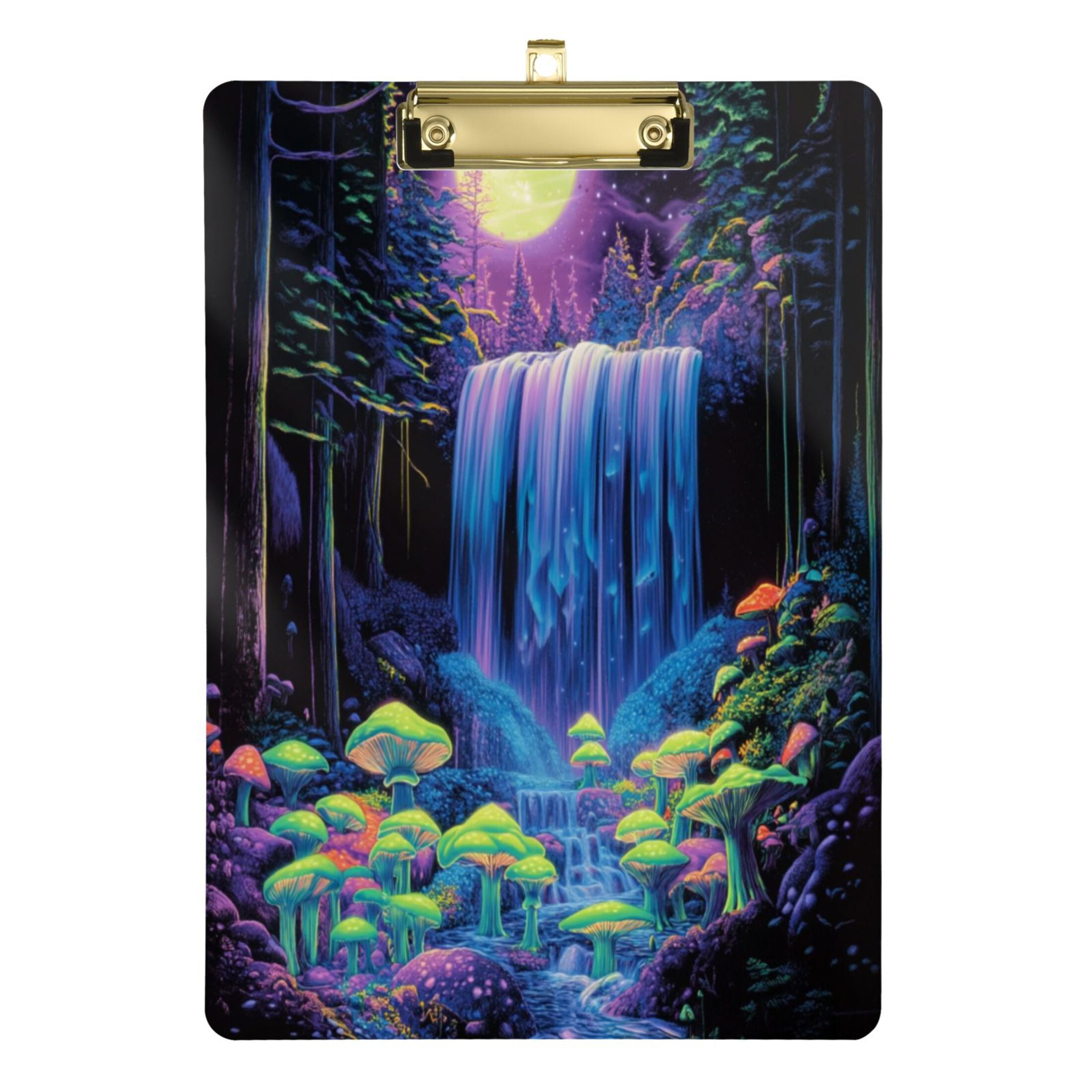 12.5" x 9" Acrylic Clipboard with Gold Metal Clip Office and Classroom ...