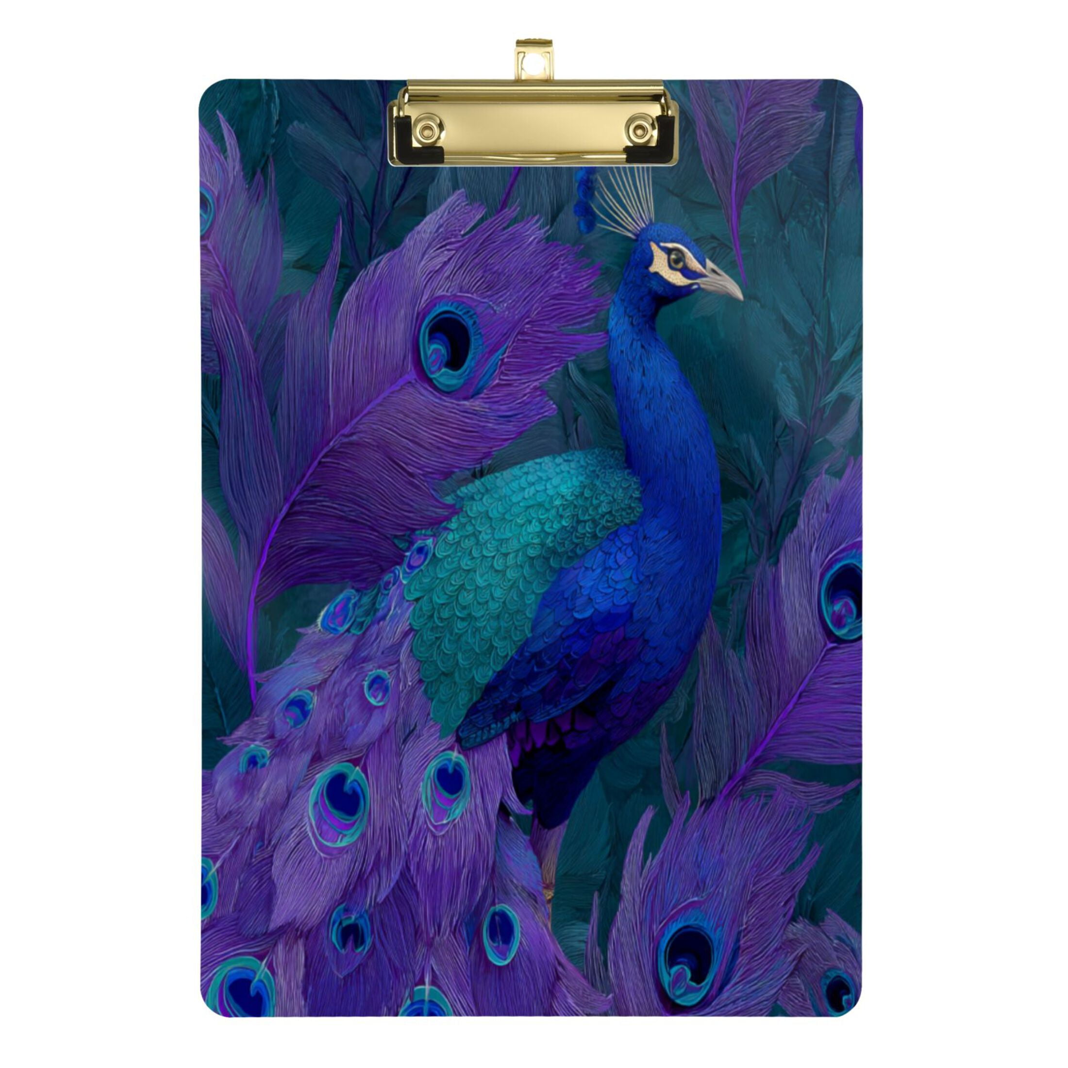 12.5" x 9" Acrylic Clipboard with Gold Metal Clip Office and Classroom ...
