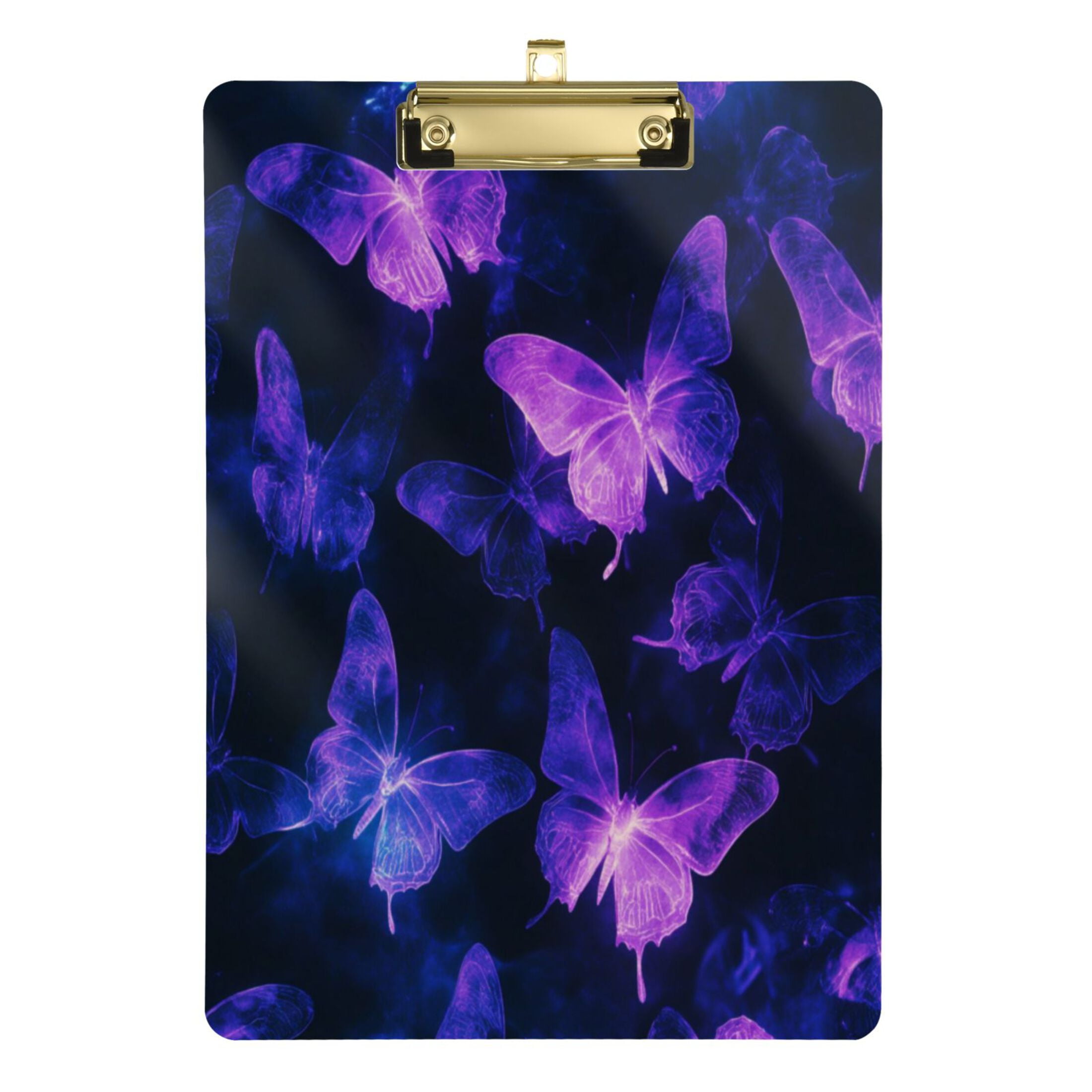 12.5" x 9" Acrylic Clipboard with Gold Metal Clip Office and Classroom ...