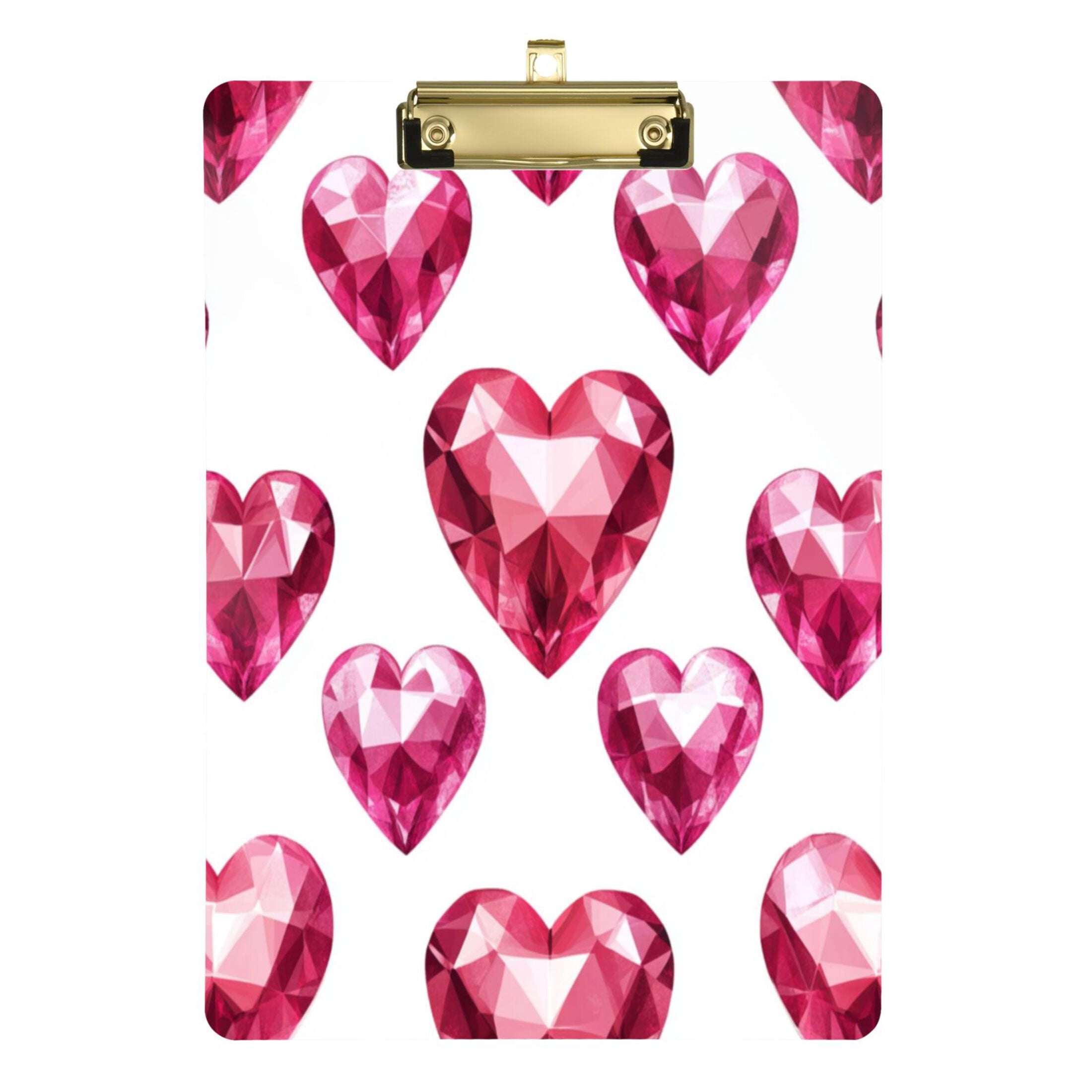 12.5" x 9" Acrylic Clipboard with Gold Metal Clip Office and Classroom ...