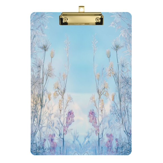 12.5" x 9" Acrylic Clipboard with Gold Metal Clip Office and Classroom ...