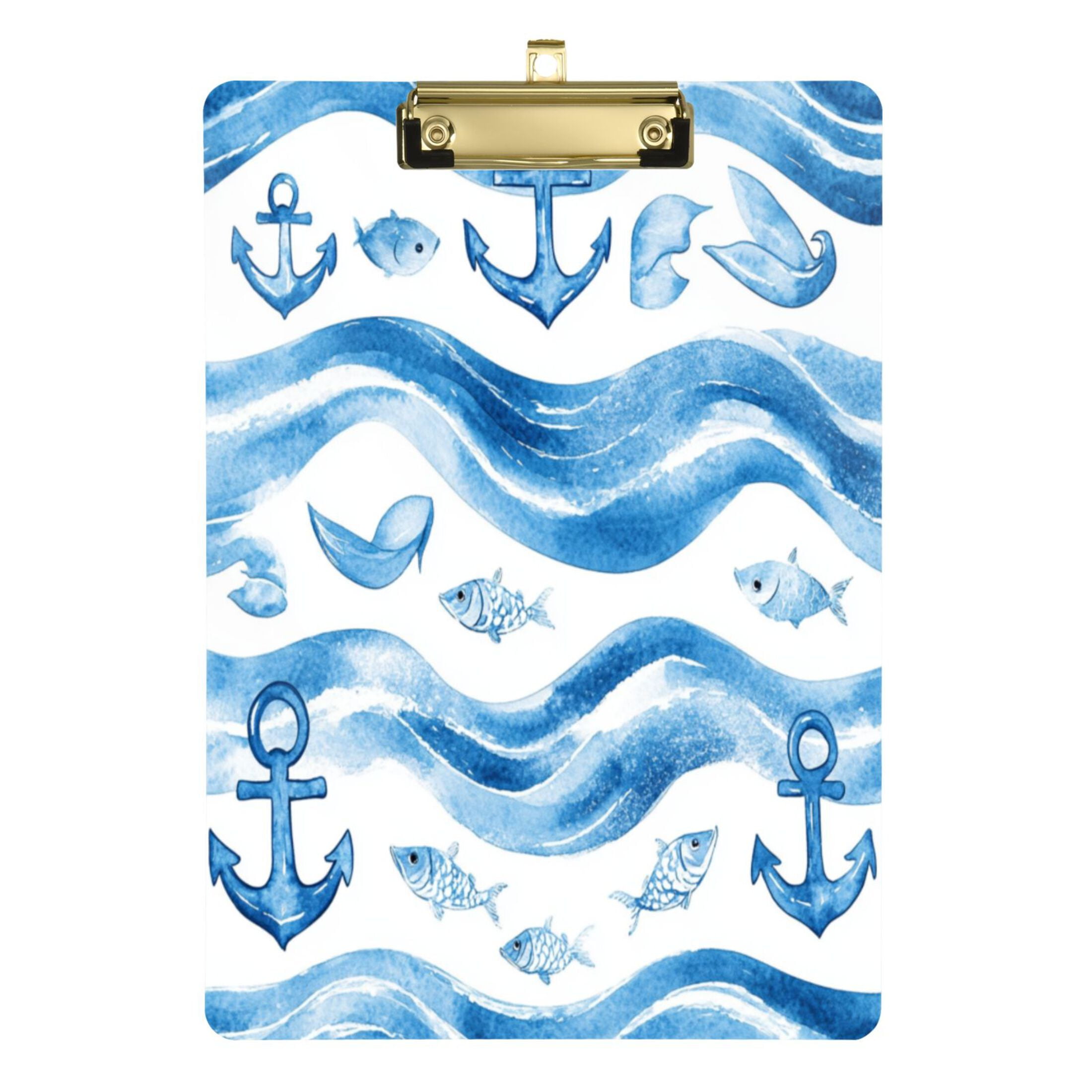 12.5" x 9" Acrylic Clipboard with Gold Metal Clip Office and Classroom ...