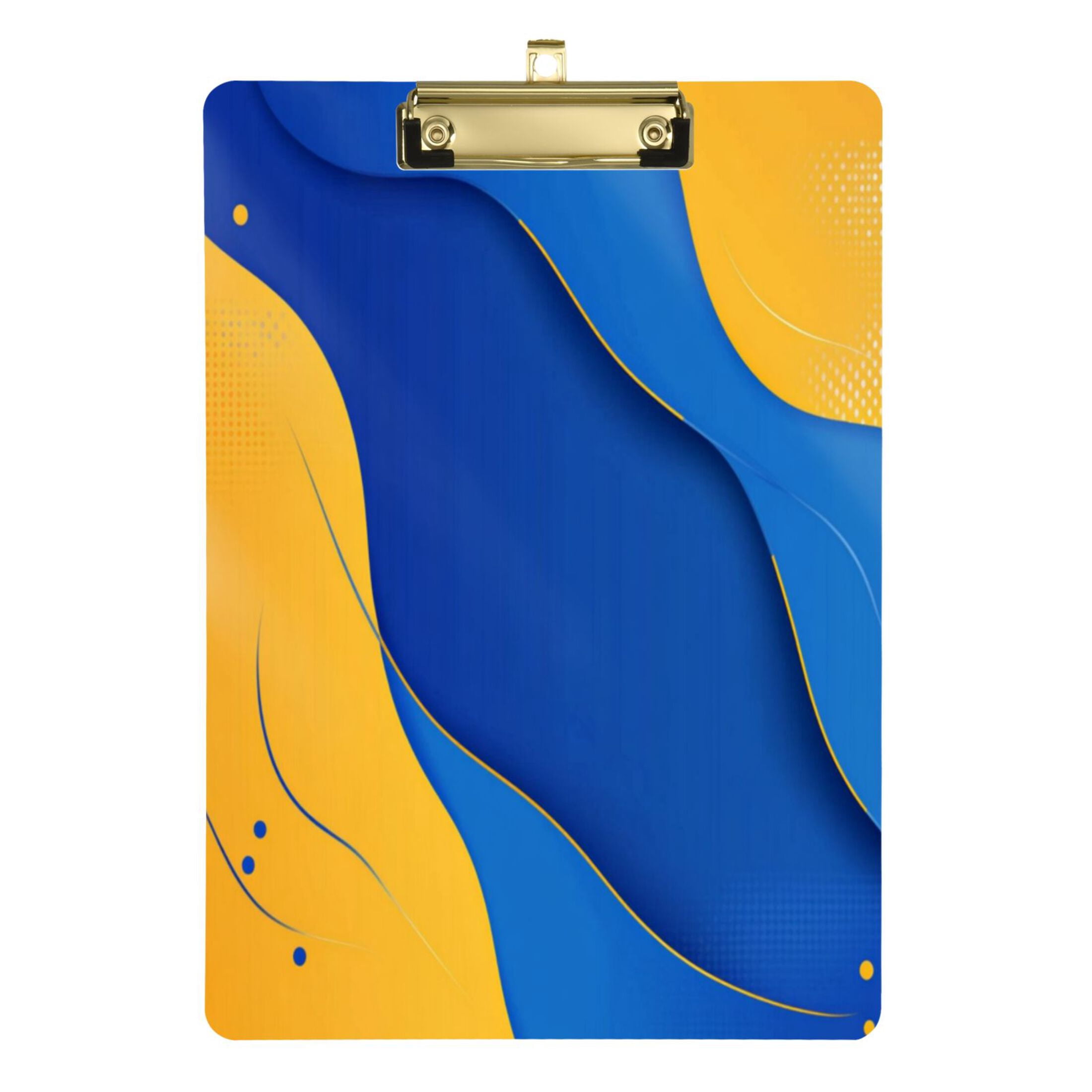 12.5" x 9" Acrylic Clipboard with Gold Metal Clip Office and Classroom ...