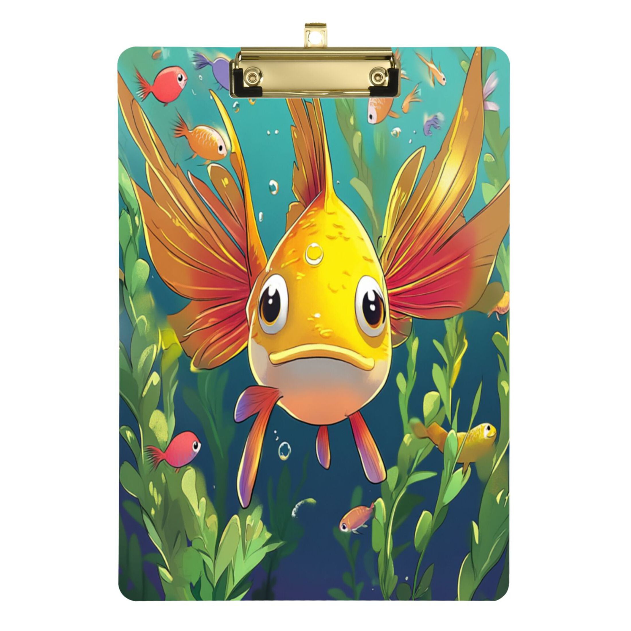12.5" x 9" Acrylic Clipboard with Gold Metal Clip Office and Classroom ...
