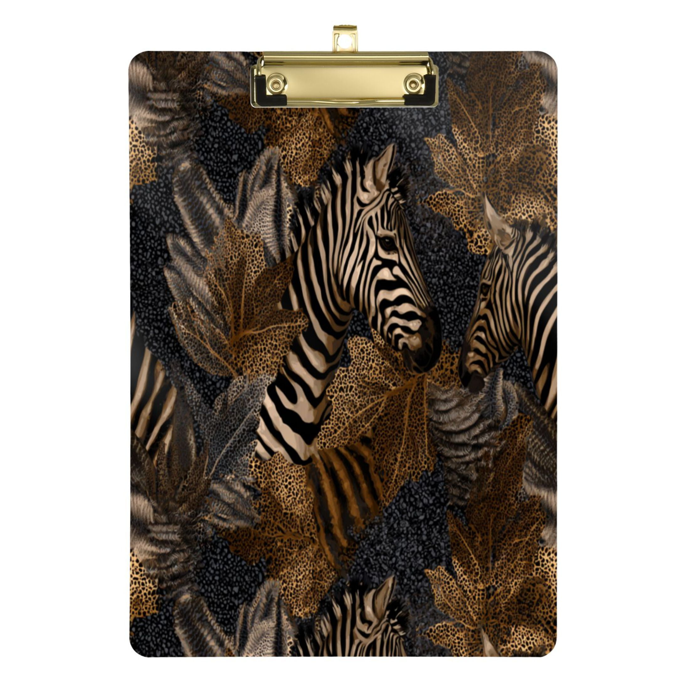 12.5" x 9" Acrylic Clipboard with Gold Metal Clip Office and Classroom ...