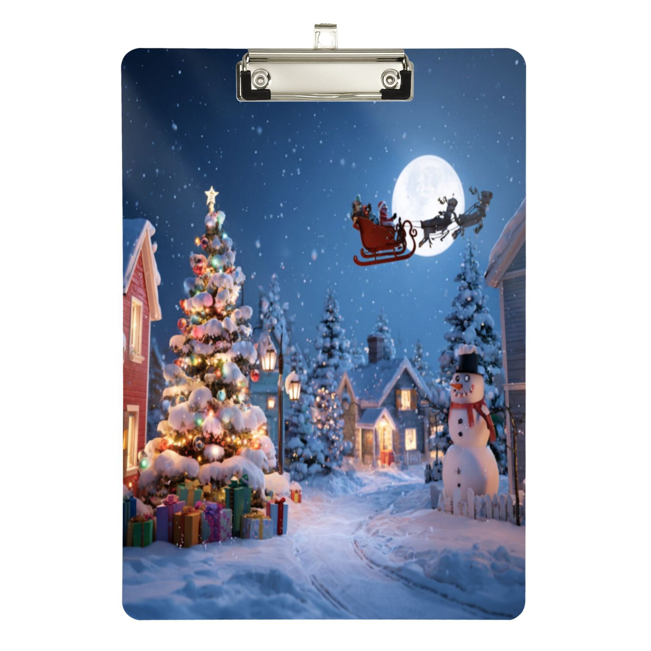12.5" x 9" Acrylic Clipboard with Silver Clip & Retractable Hook for ...