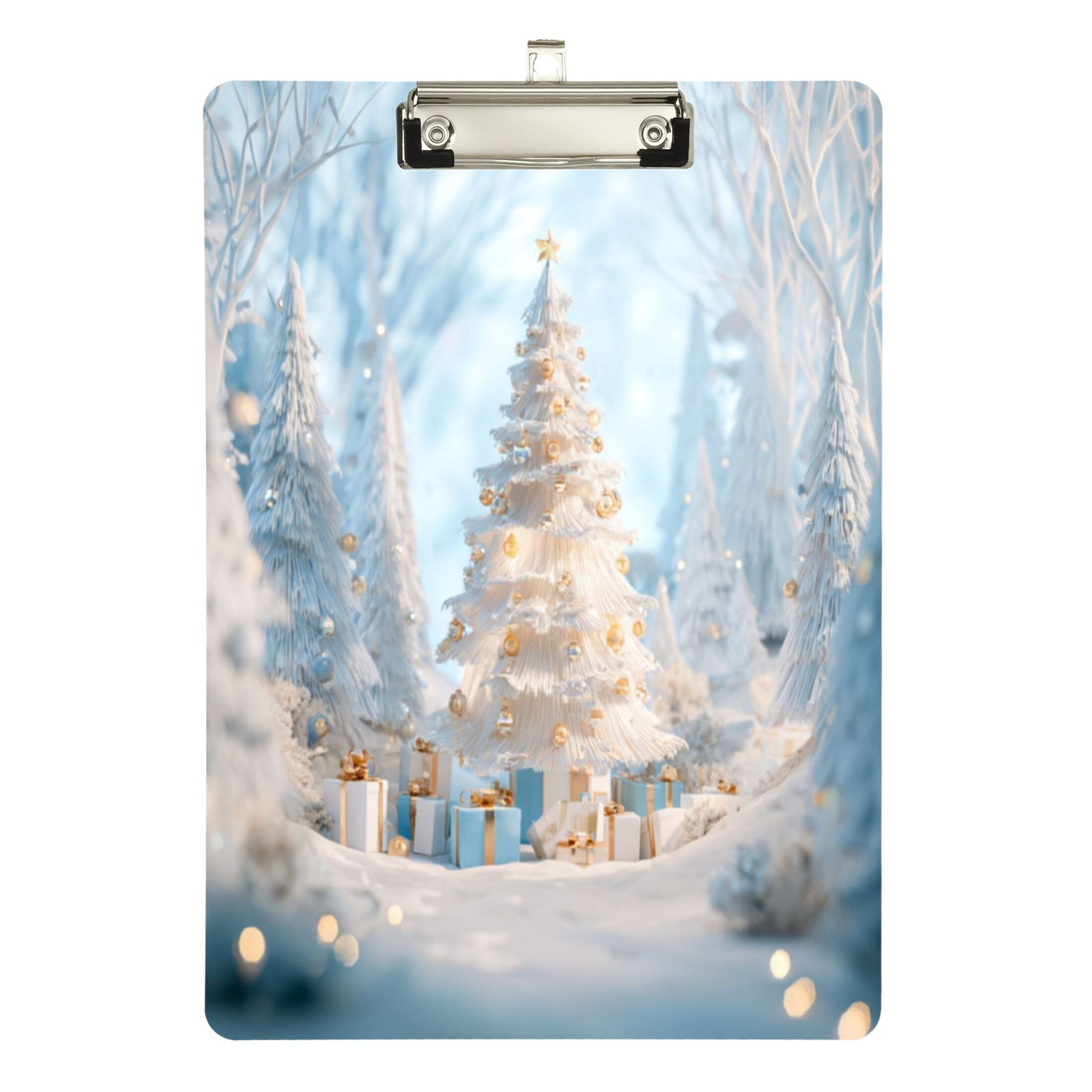 12.5" x 9" Acrylic Clipboard with Silver Clip & Retractable Hook for ...