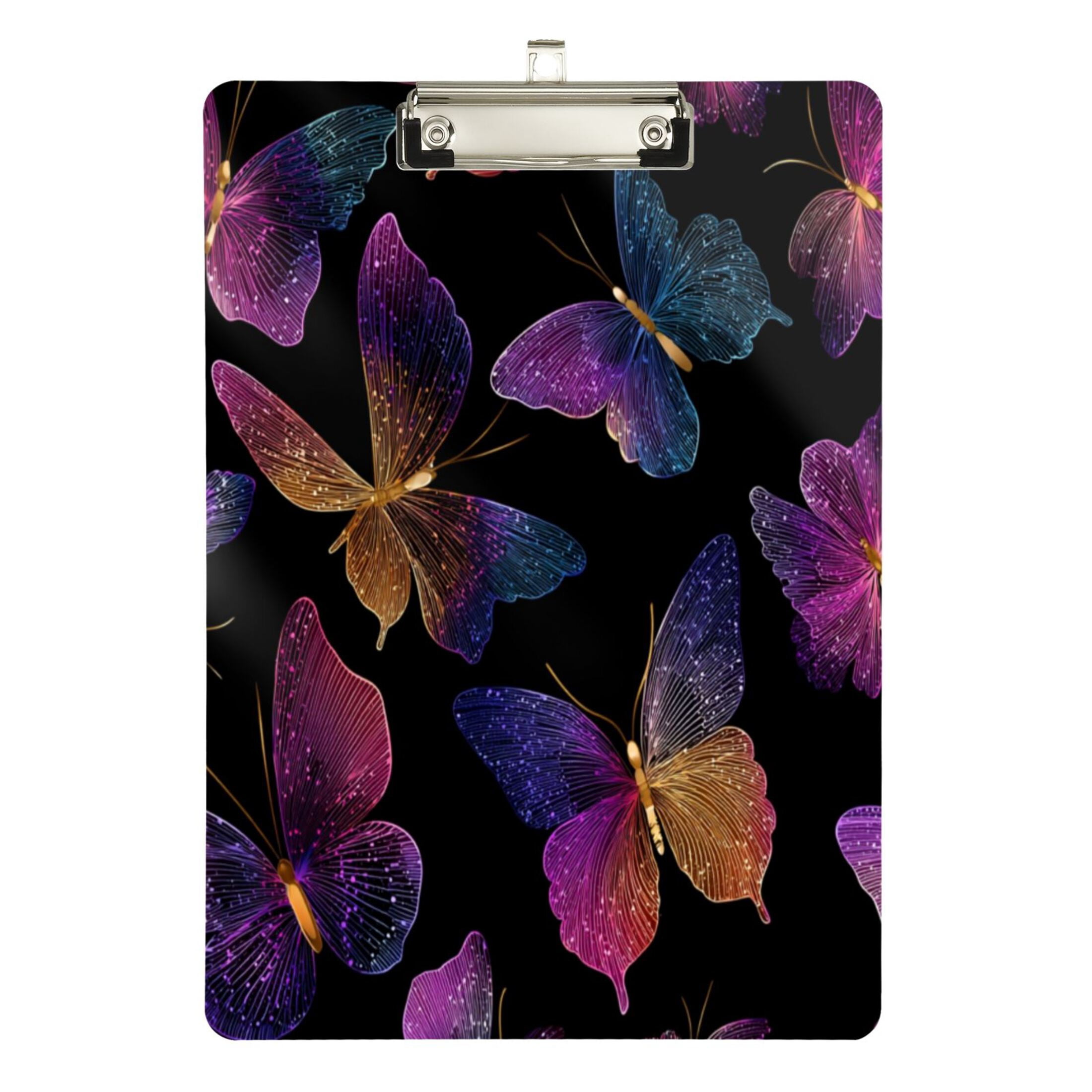 12.5" x 9" Acrylic Clipboard with Silver Clip & Retractable Hook for ...