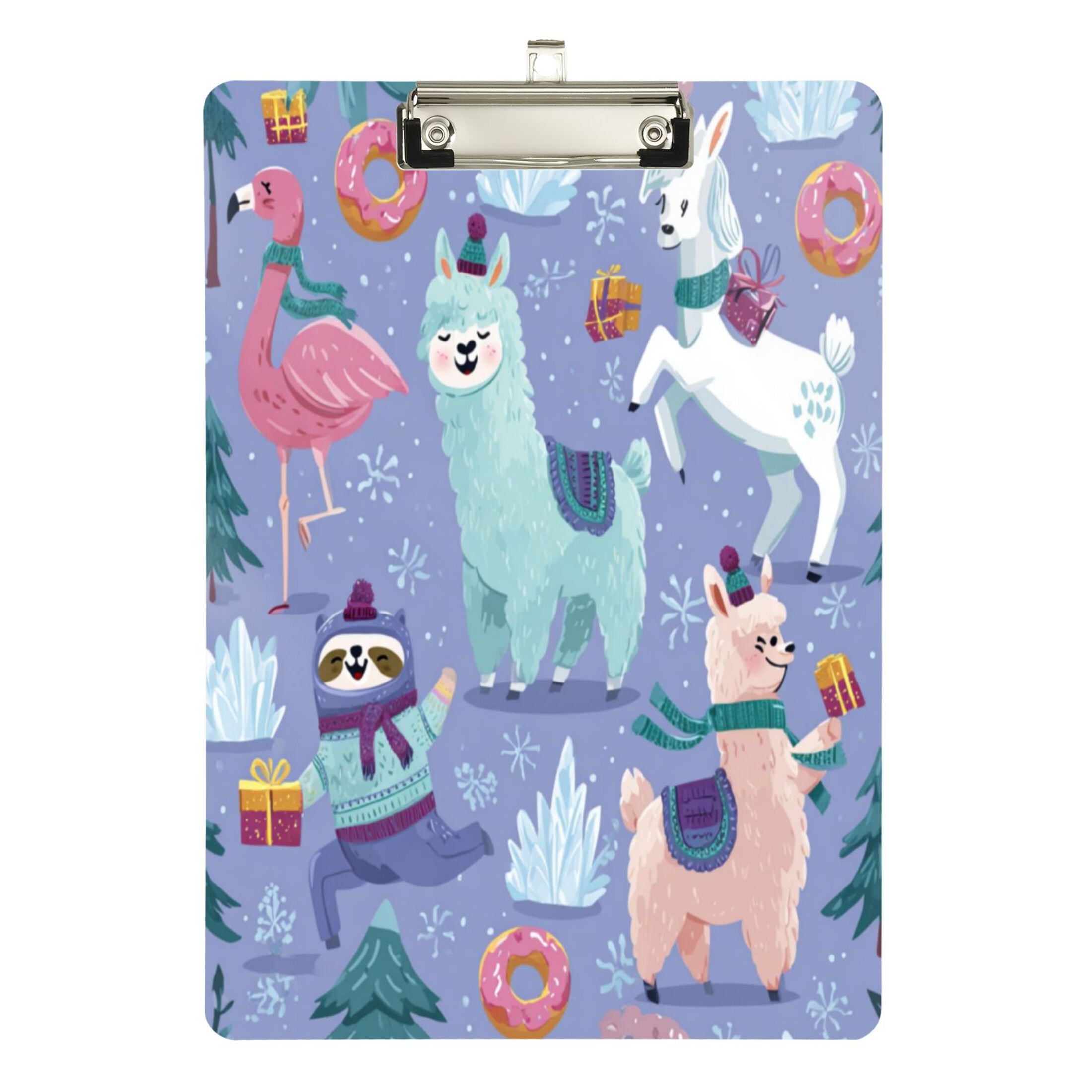 12.5" x 9" Acrylic Clipboard with Silver Clip & Retractable Hook for ...