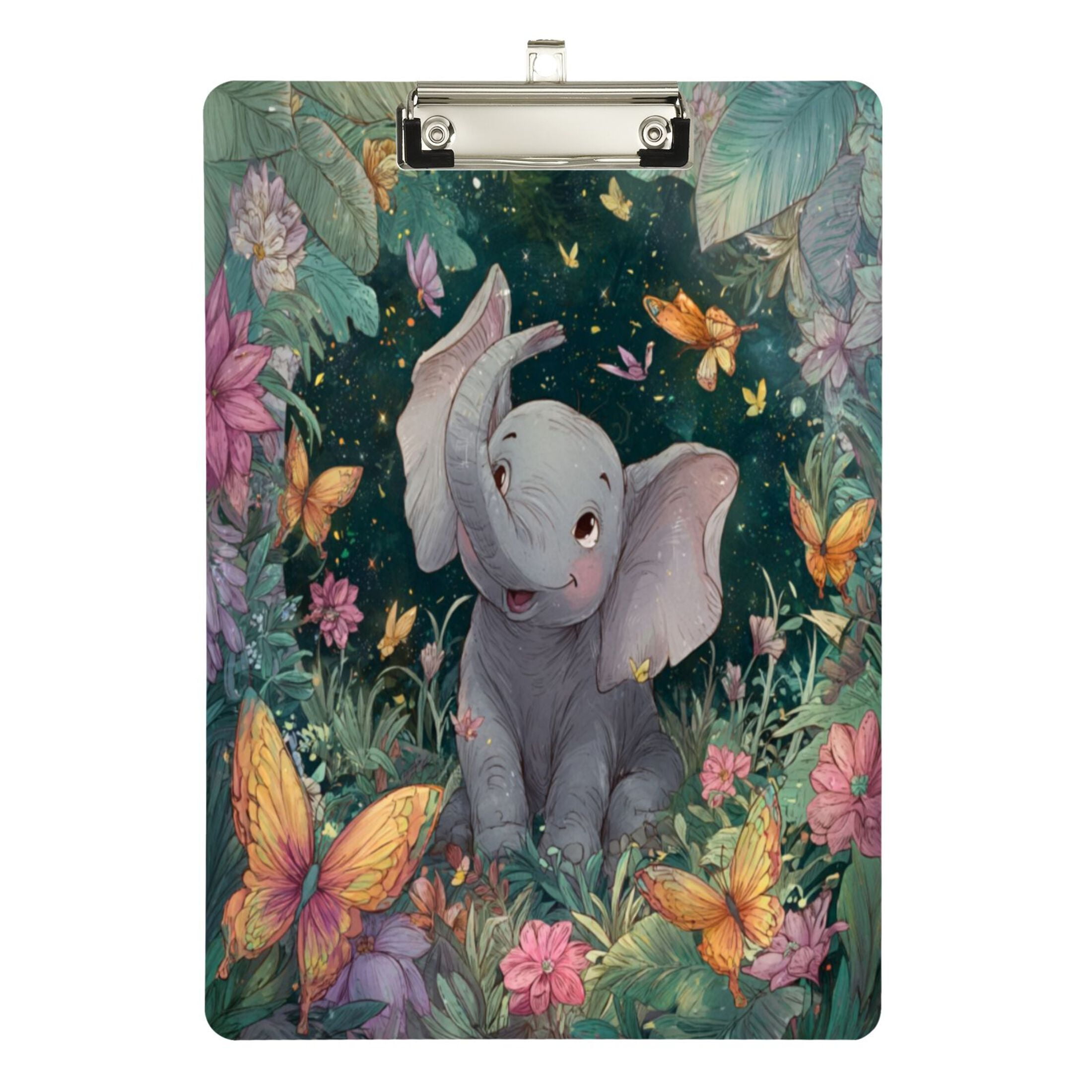 12.5" x 9" Acrylic Clipboard with Silver Clip & Retractable Hook for ...