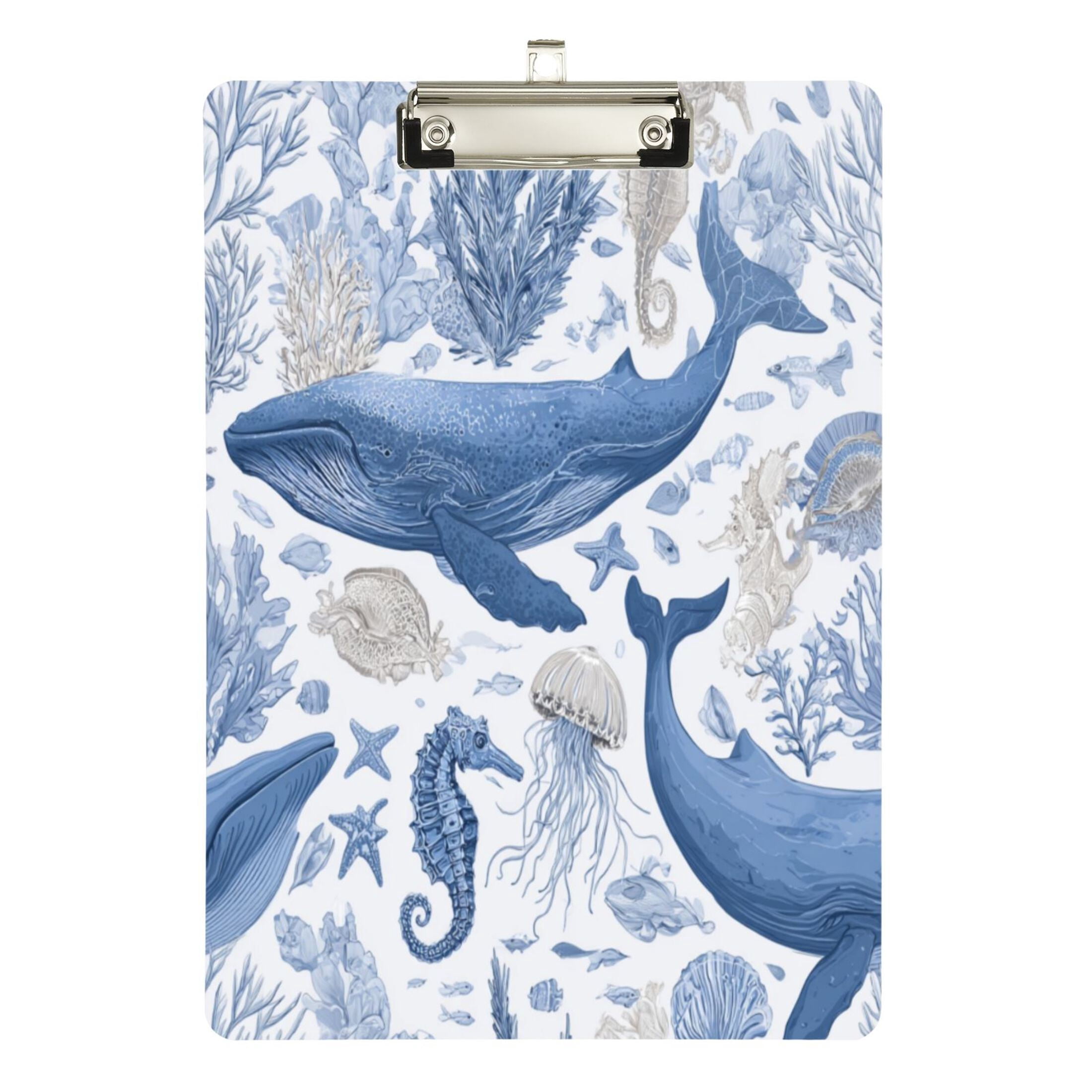12.5" x 9" Acrylic Clipboard with Silver Clip & Retractable Hook for ...