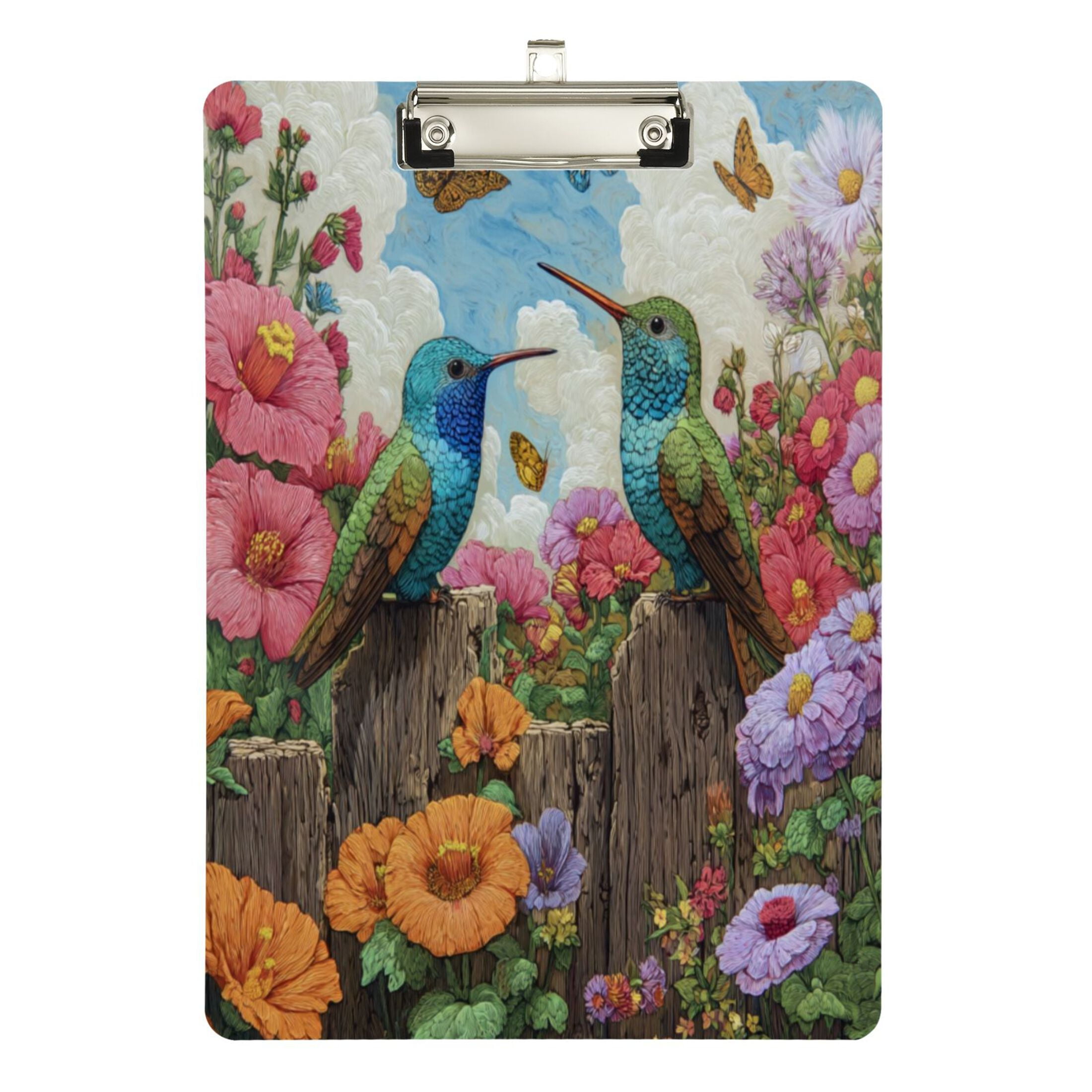 12.5" x 9" Acrylic Clipboard with Silver Clip & Retractable Hook for ...
