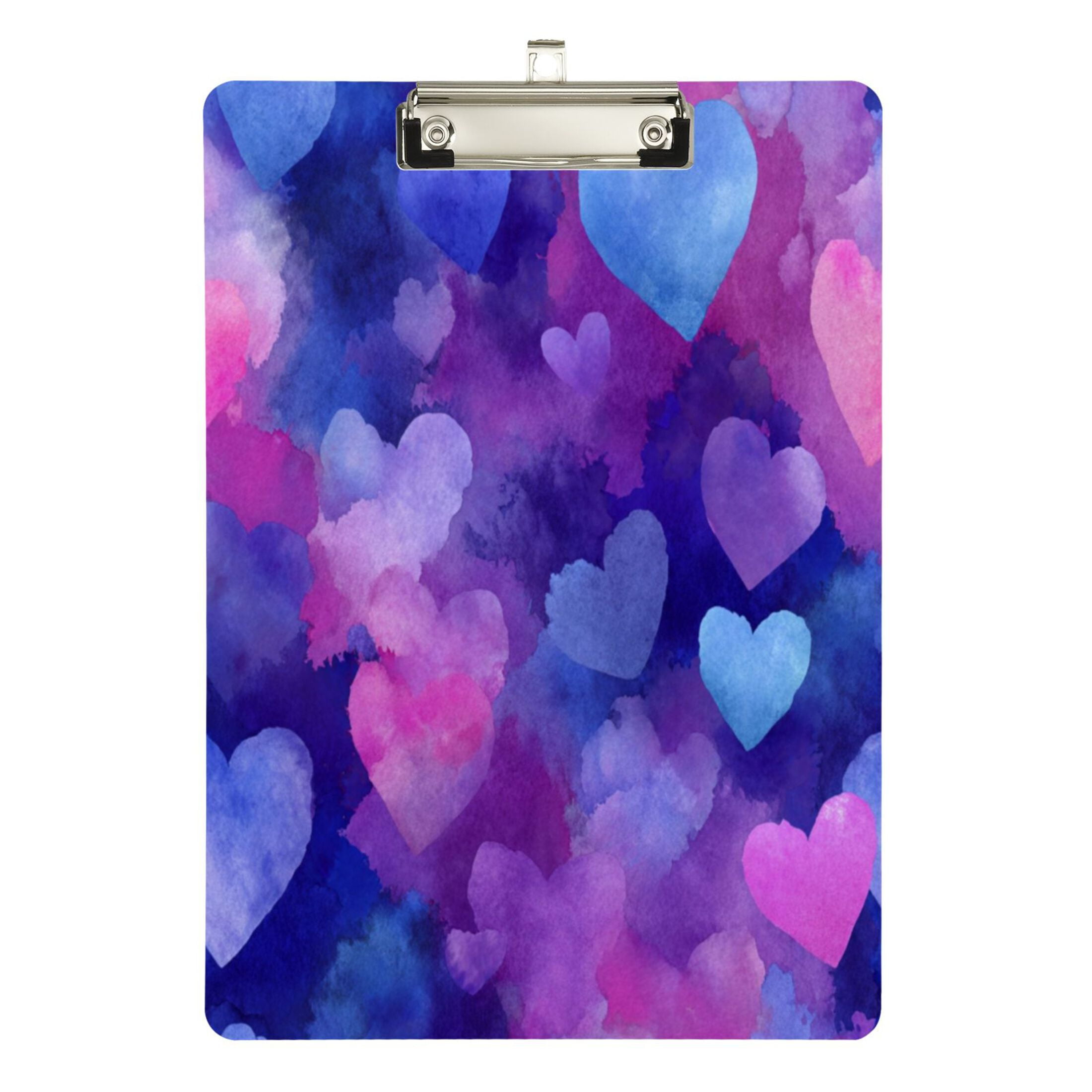 12.5" x 9" Acrylic Clipboard with Silver Clip & Retractable Hook for ...