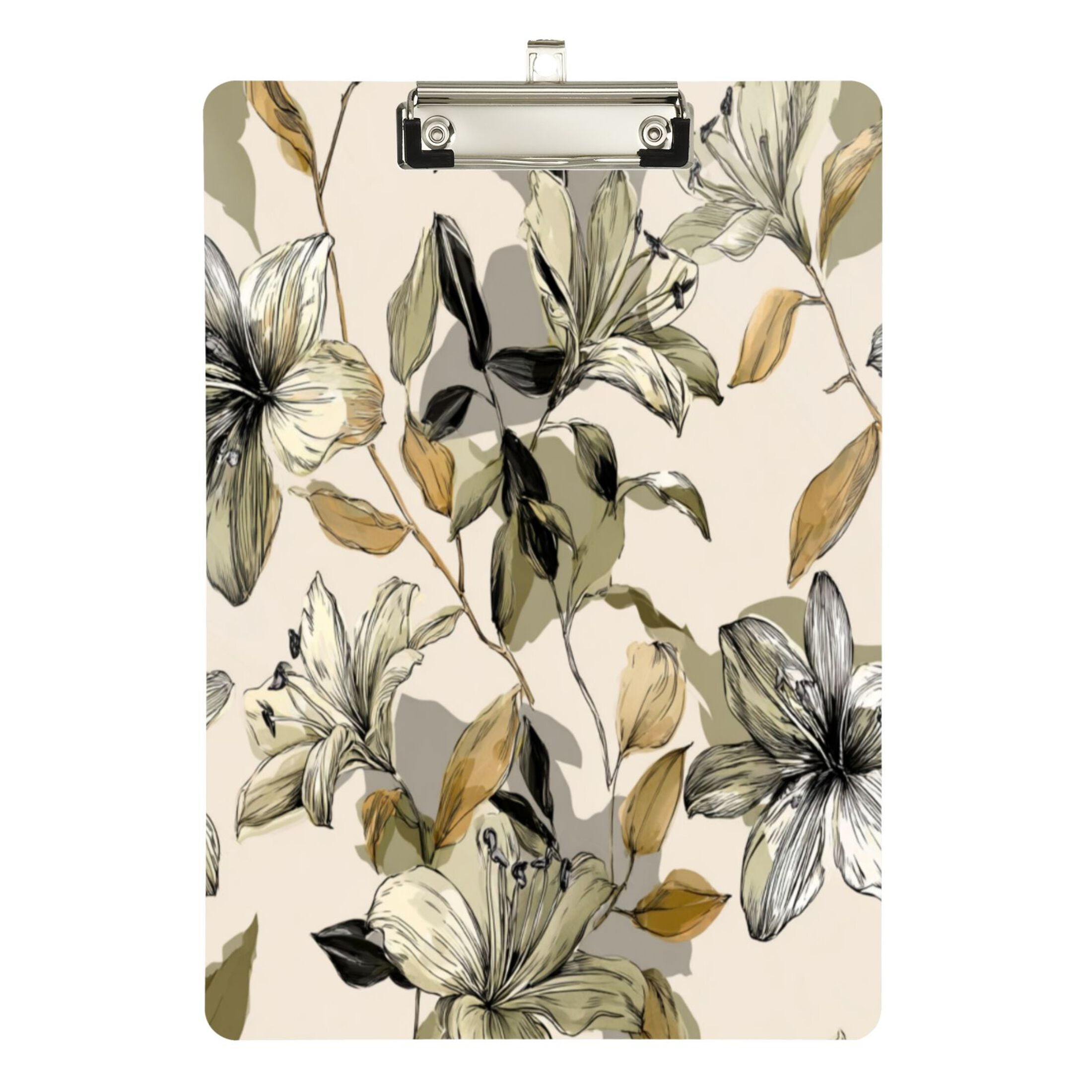 12.5" x 9" Acrylic Clipboard with Silver Clip & Retractable Hook for ...