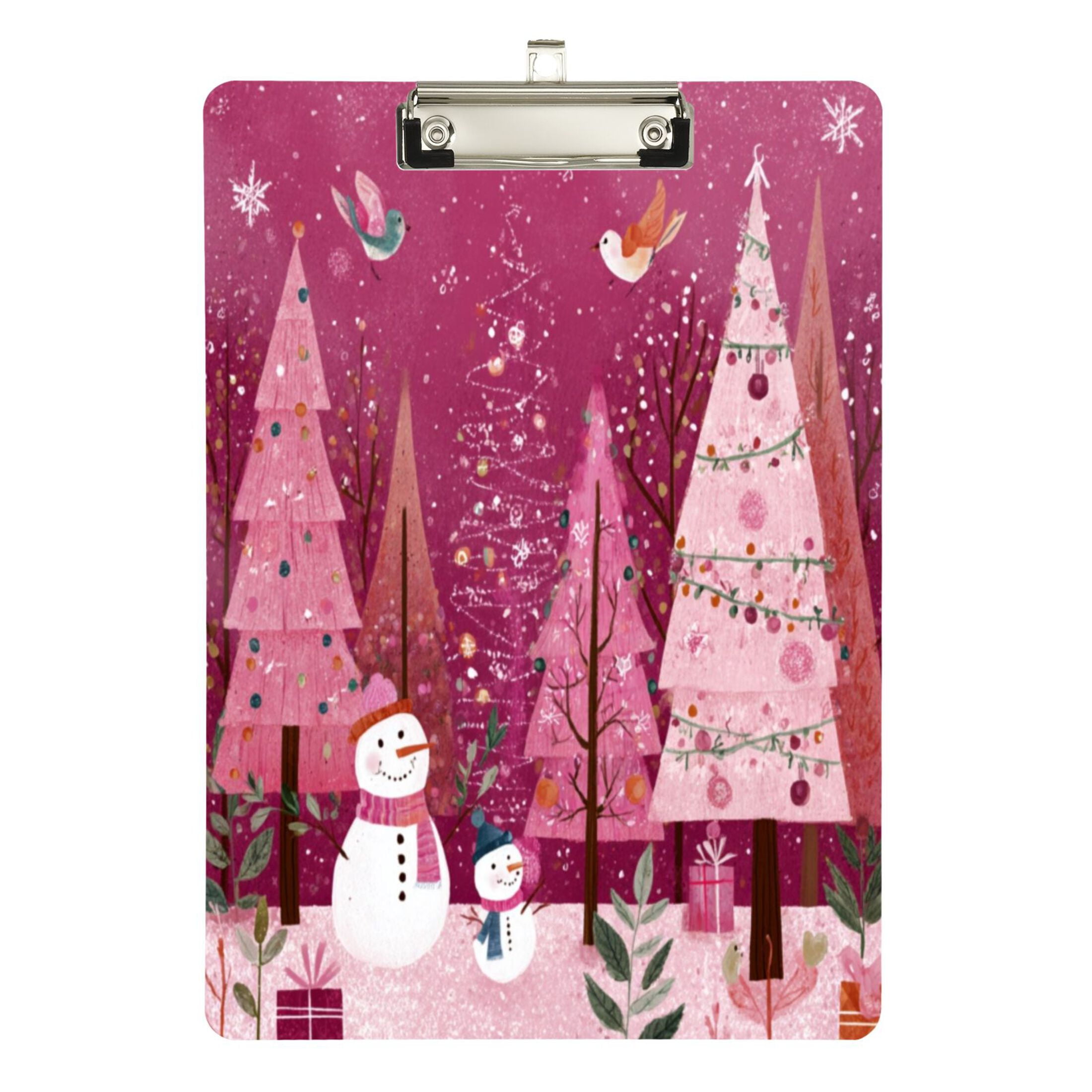 12.5" x 9" Acrylic Clipboard with Silver Clip & Retractable Hook for ...