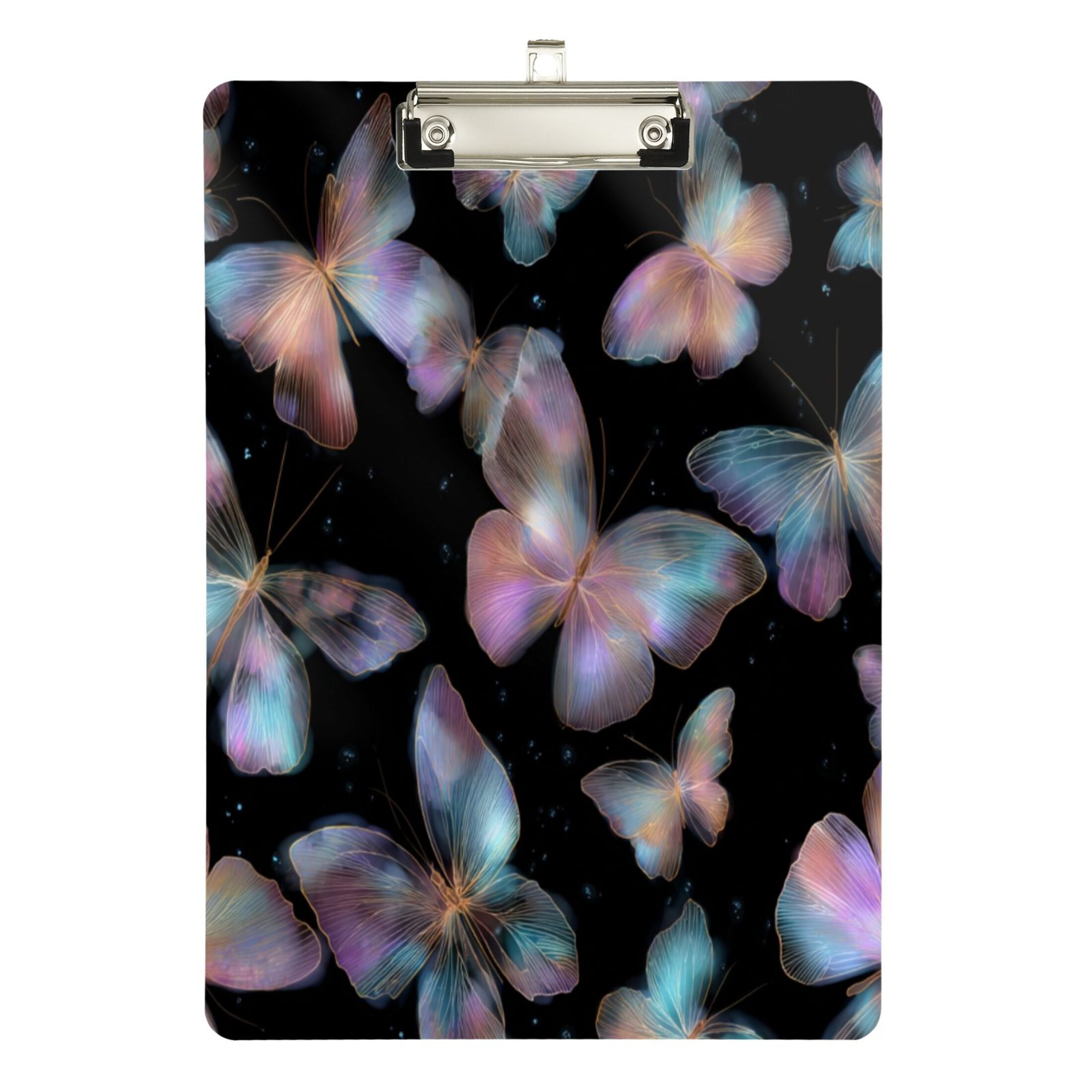 12.5" x 9" Acrylic Clipboard with Silver Clip & Retractable Hook for ...