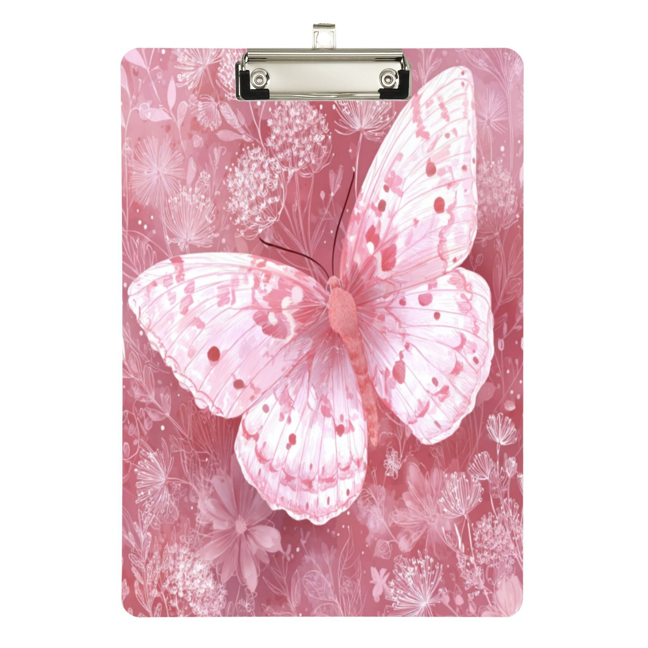 12.5" x 9" Acrylic Clipboard with Silver Clip & Retractable Hook for ...