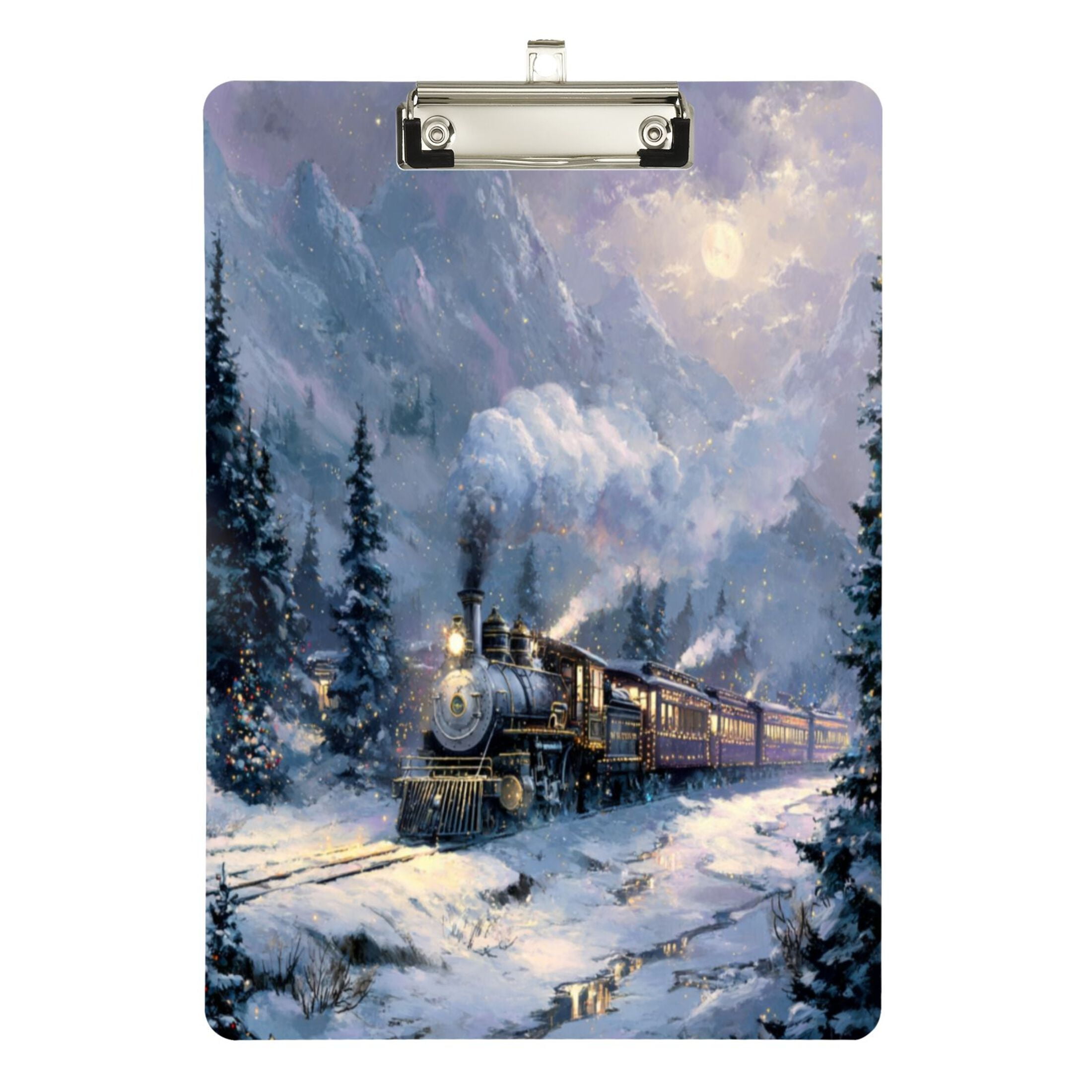 12.5" x 9" Acrylic Clipboard with Silver Clip & Retractable Hook for ...