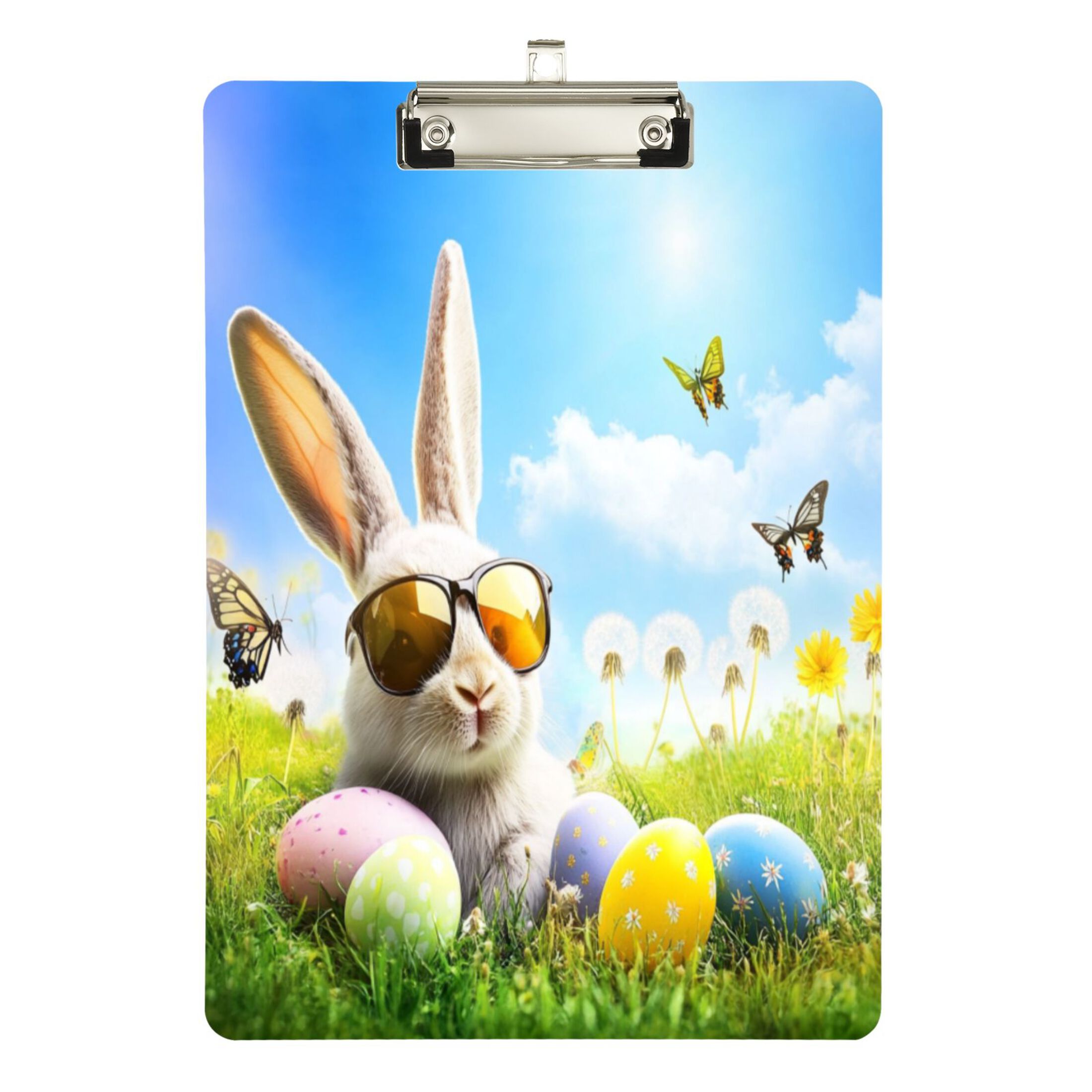 12.5" x 9" Acrylic Clipboard with Silver Metal Clip Office and ...