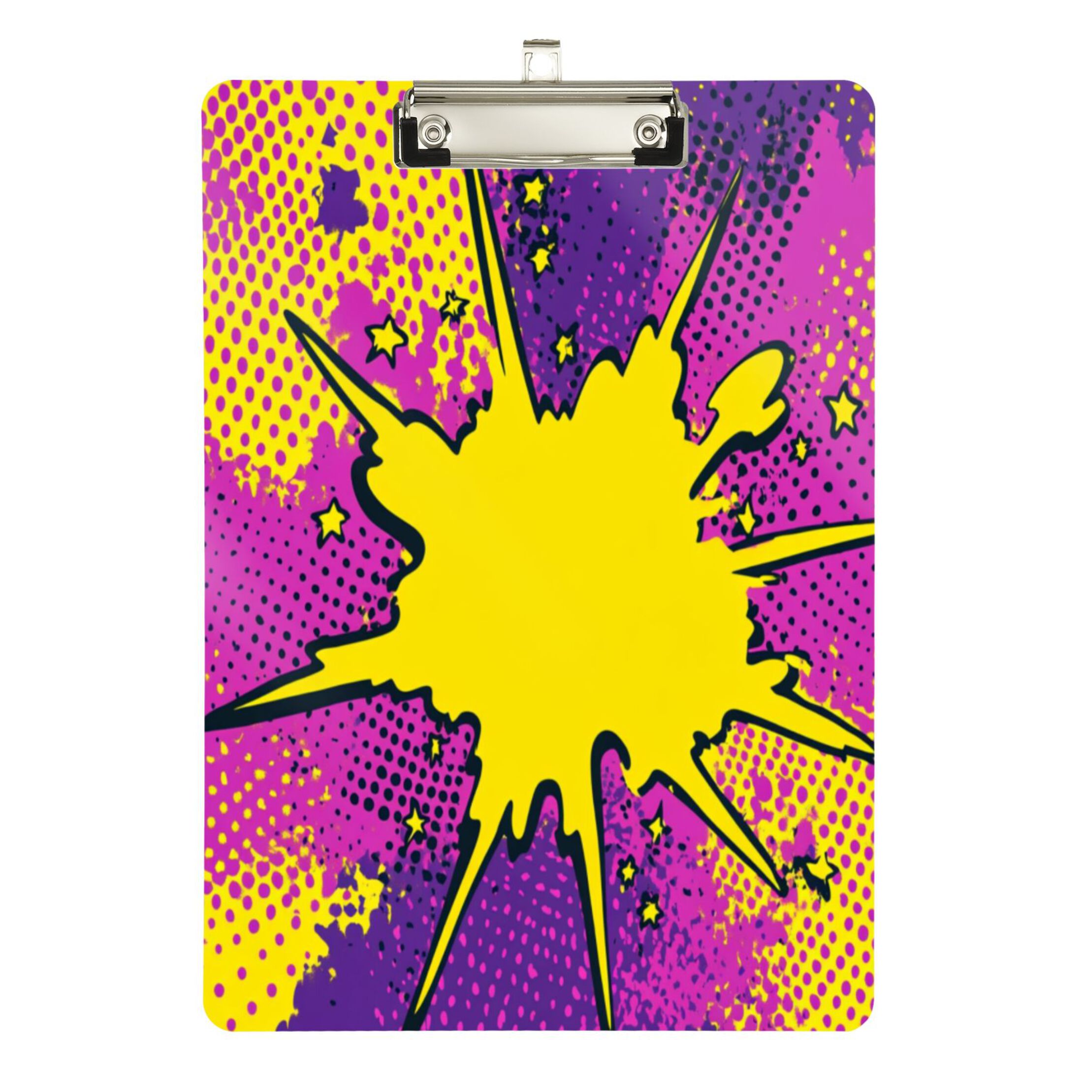 12.5" x 9" Acrylic Clipboard with Silver Metal Clip Office and ...
