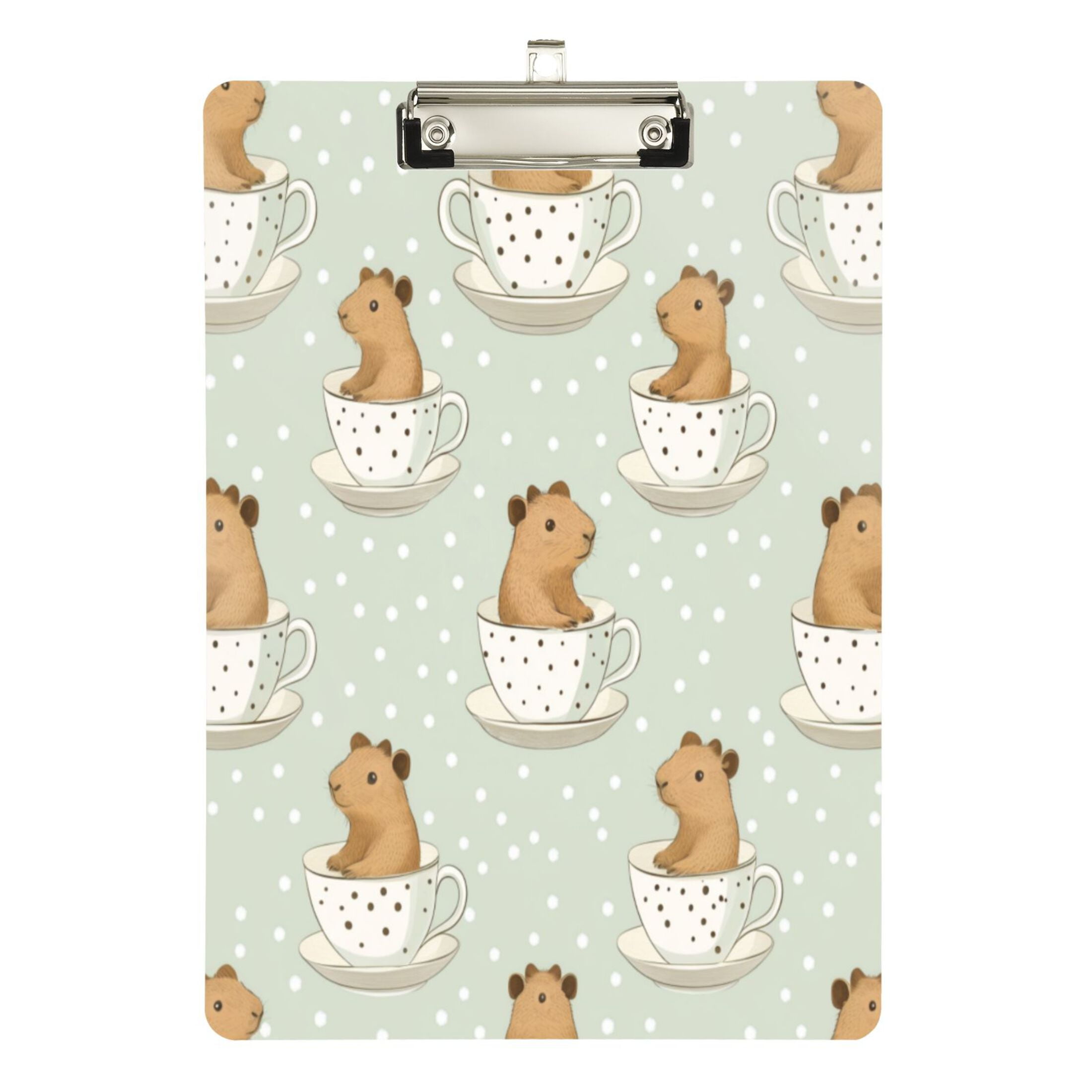 12.5" x 9" Acrylic Clipboard with Silver Metal Clip Office and ...