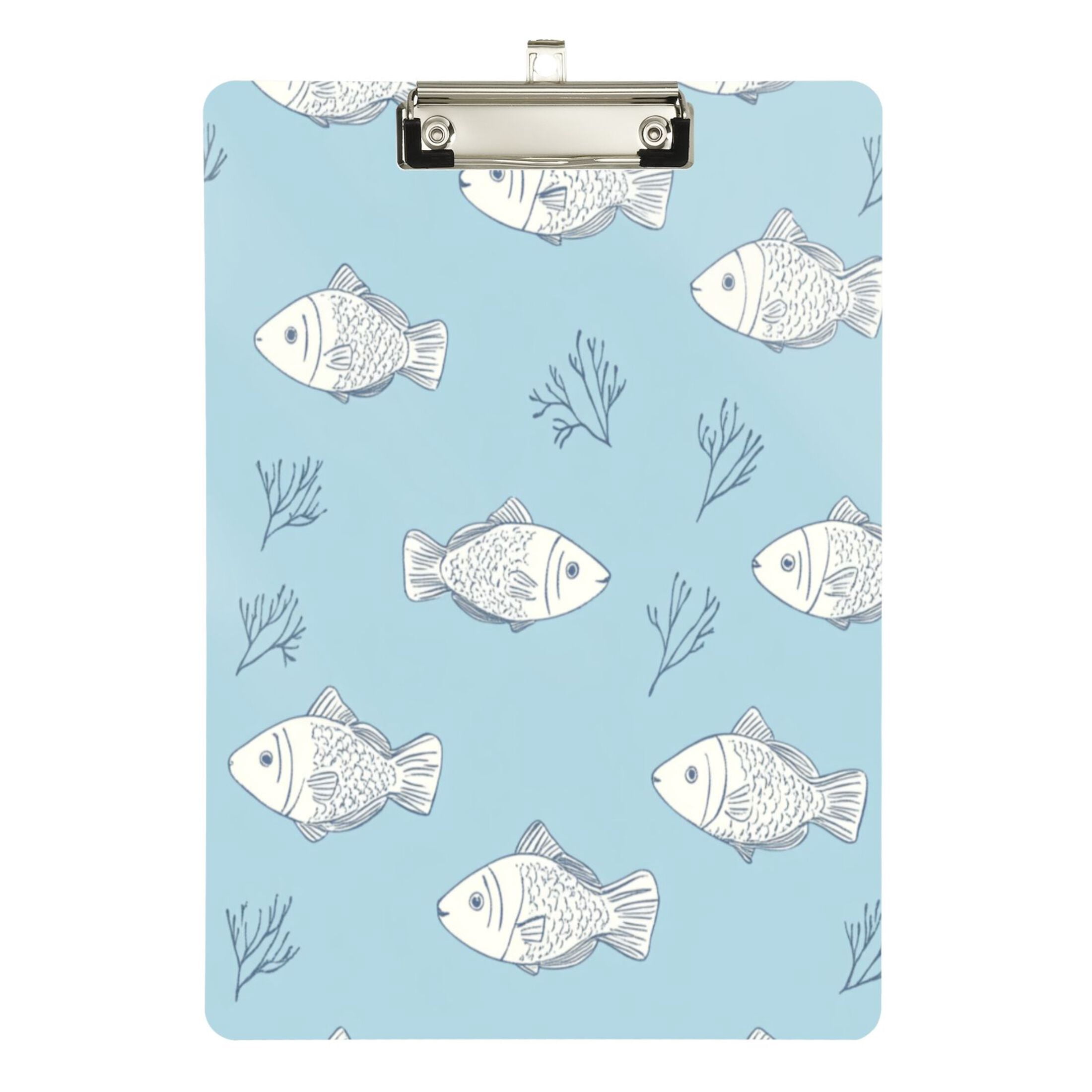 12.5" x 9" Acrylic Clipboard with Silver Metal Clip Office and ...