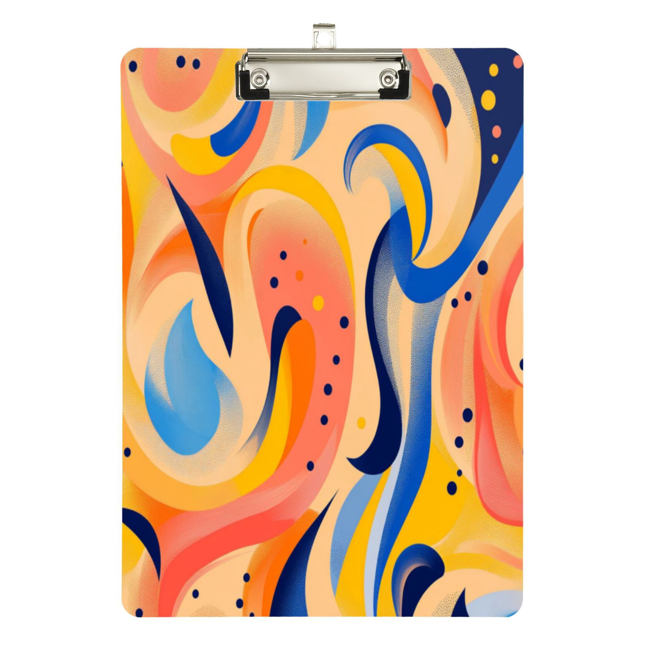 12.5" x 9" Acrylic Clipboard with Silver Metal Clip Office and ...