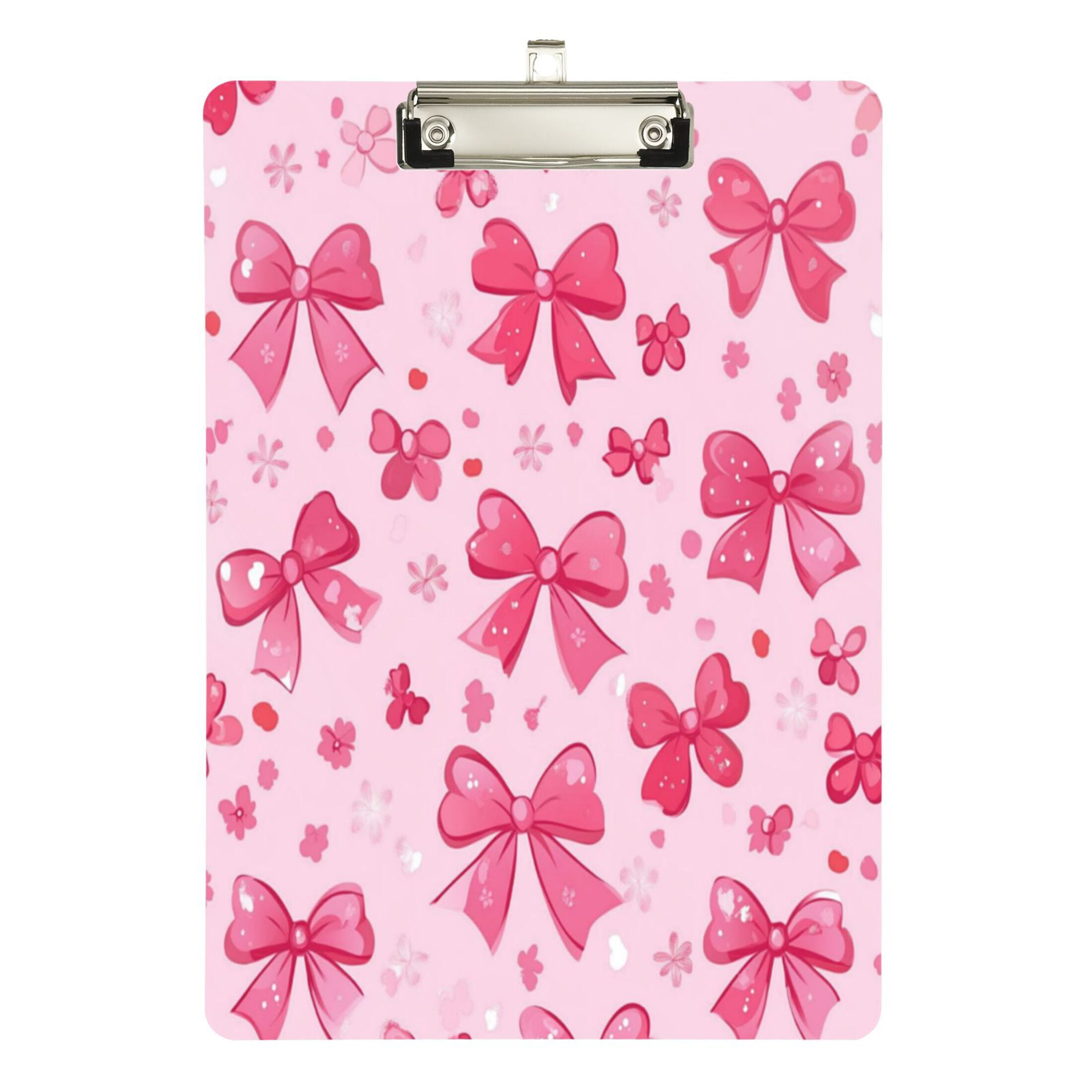 12.5" x 9" Acrylic Clipboard with Silver Metal Clip Office and ...