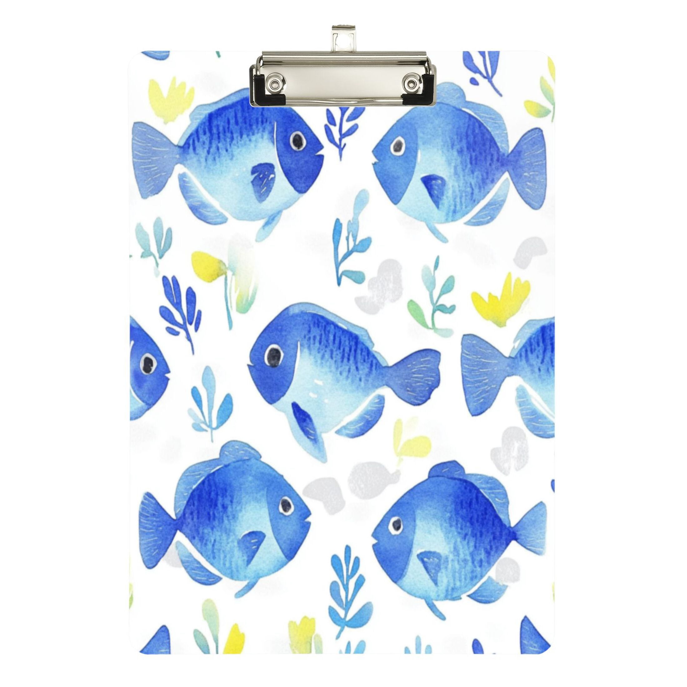 12.5" x 9" Acrylic Clipboard with Silver Metal Clip Office and ...