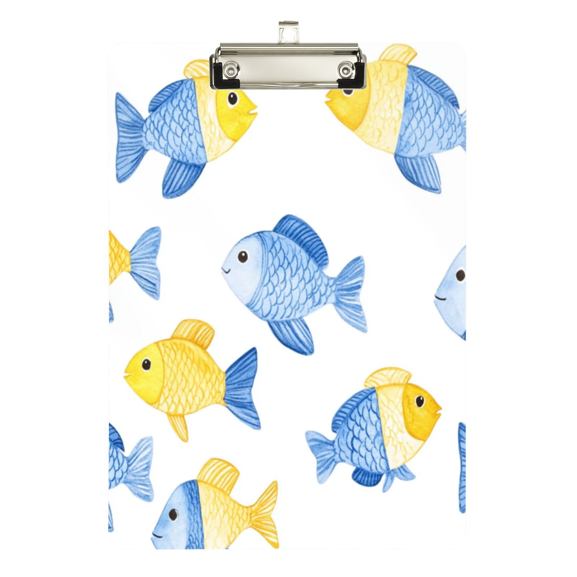 12.5" x 9" Acrylic Clipboard with Silver Metal Clip Office and ...