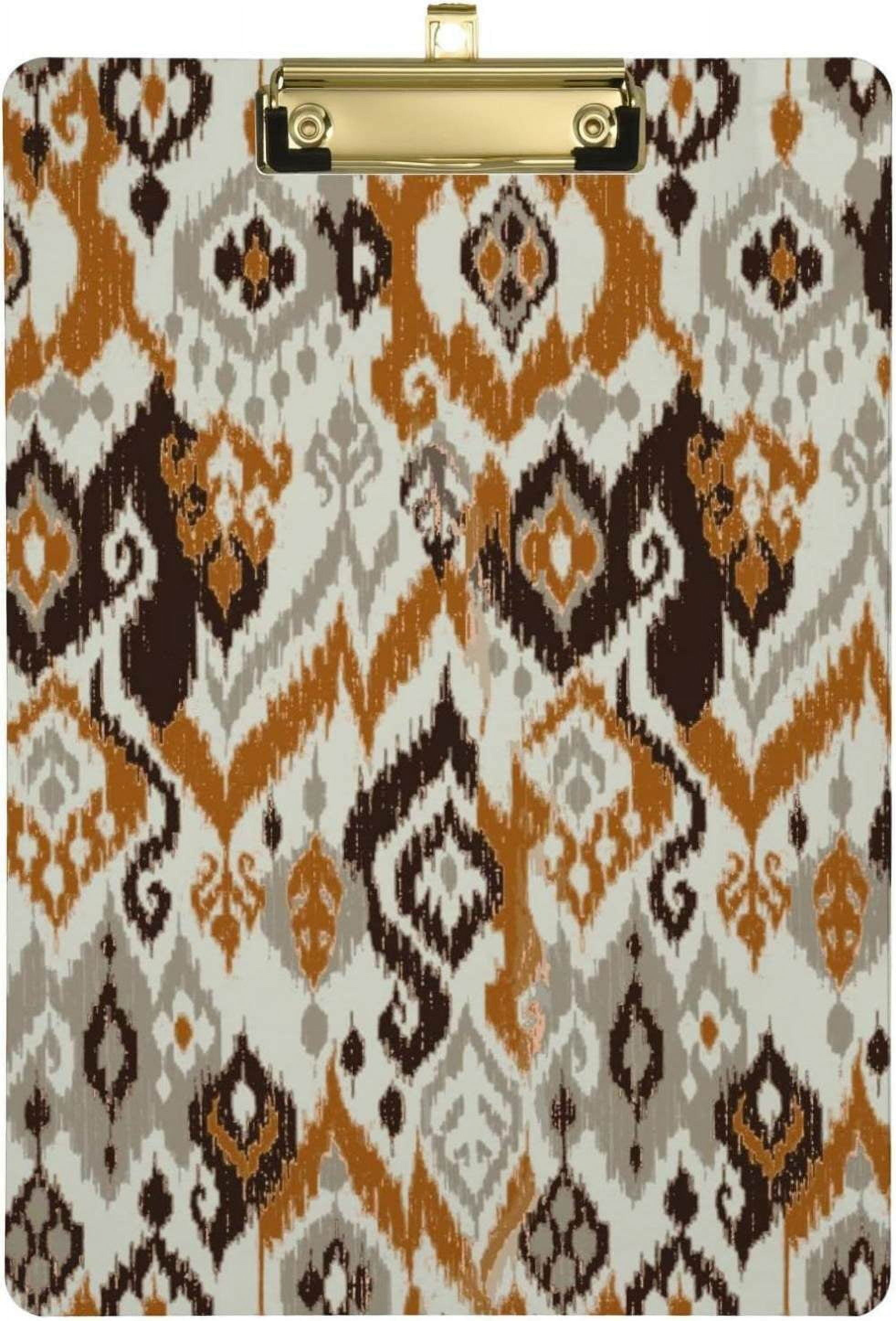 12.5"x9" Aztec Ikat Pattern Clipboards, Standard A4 Letter Size Nursing ...
