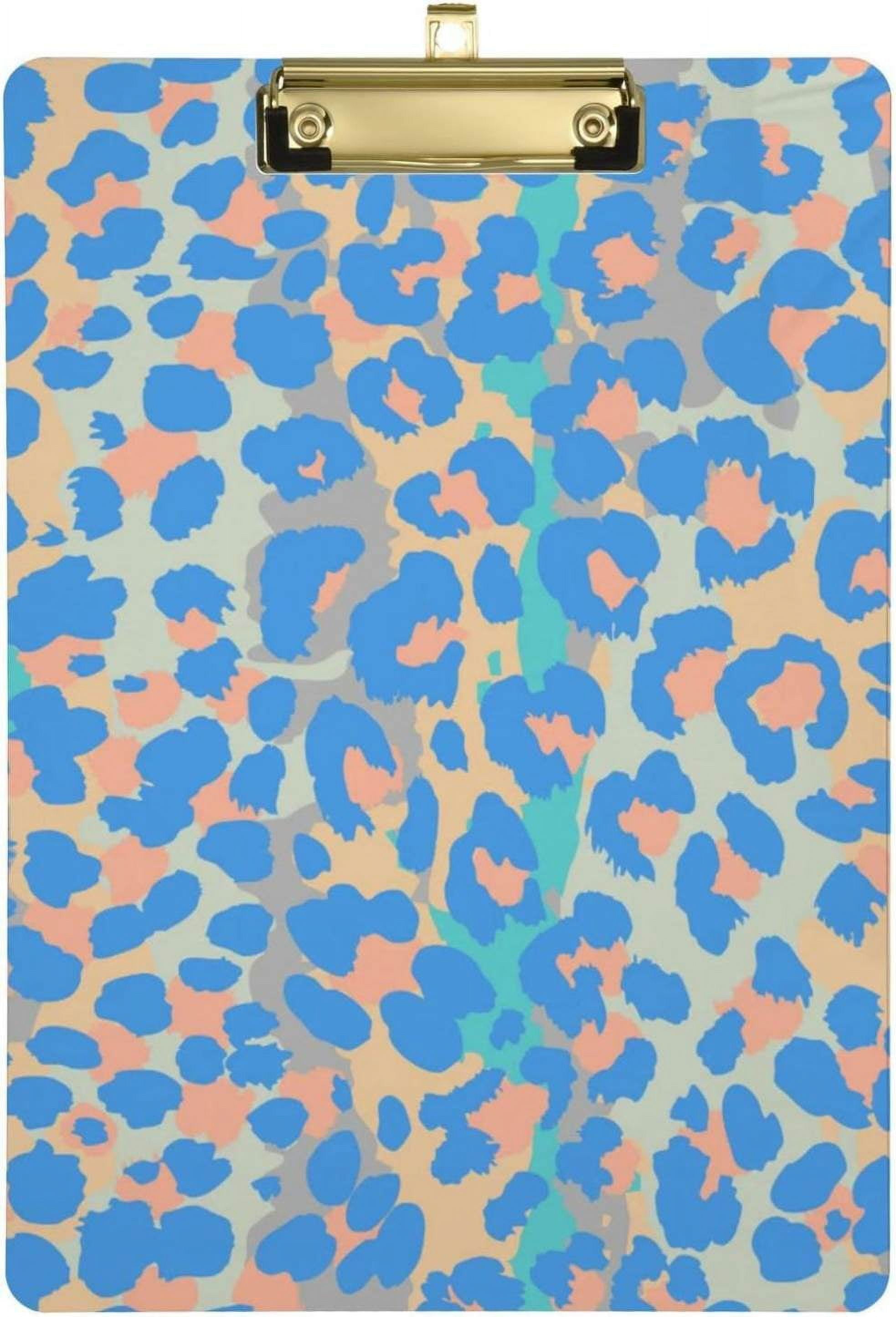 12.5"x9" Blue Leopard Print Clipboards, Standard A4 Letter Size Nursing ...