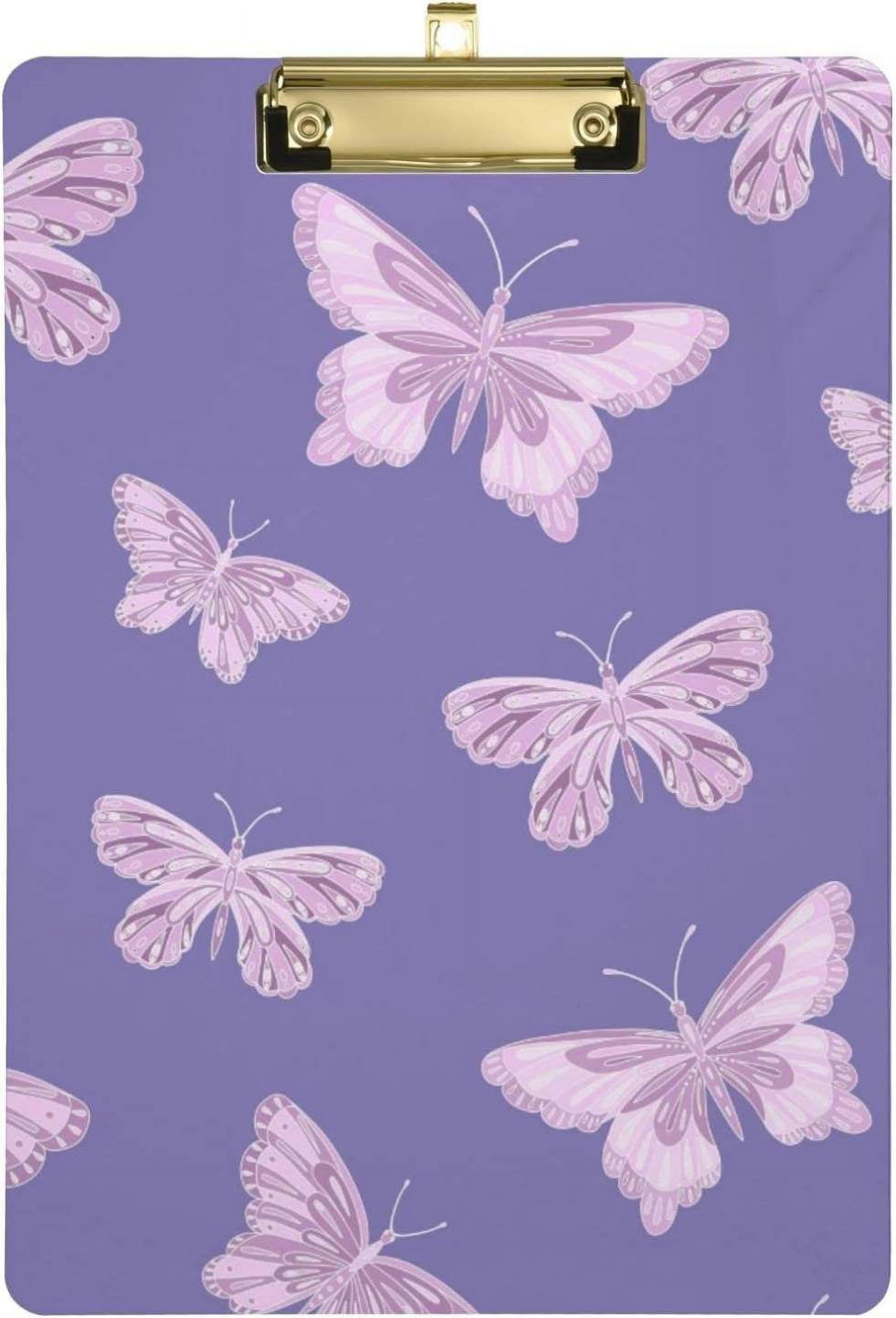 12.5"x9" Butterfly on Purple Clipboards, Standard A4 Letter Size ...